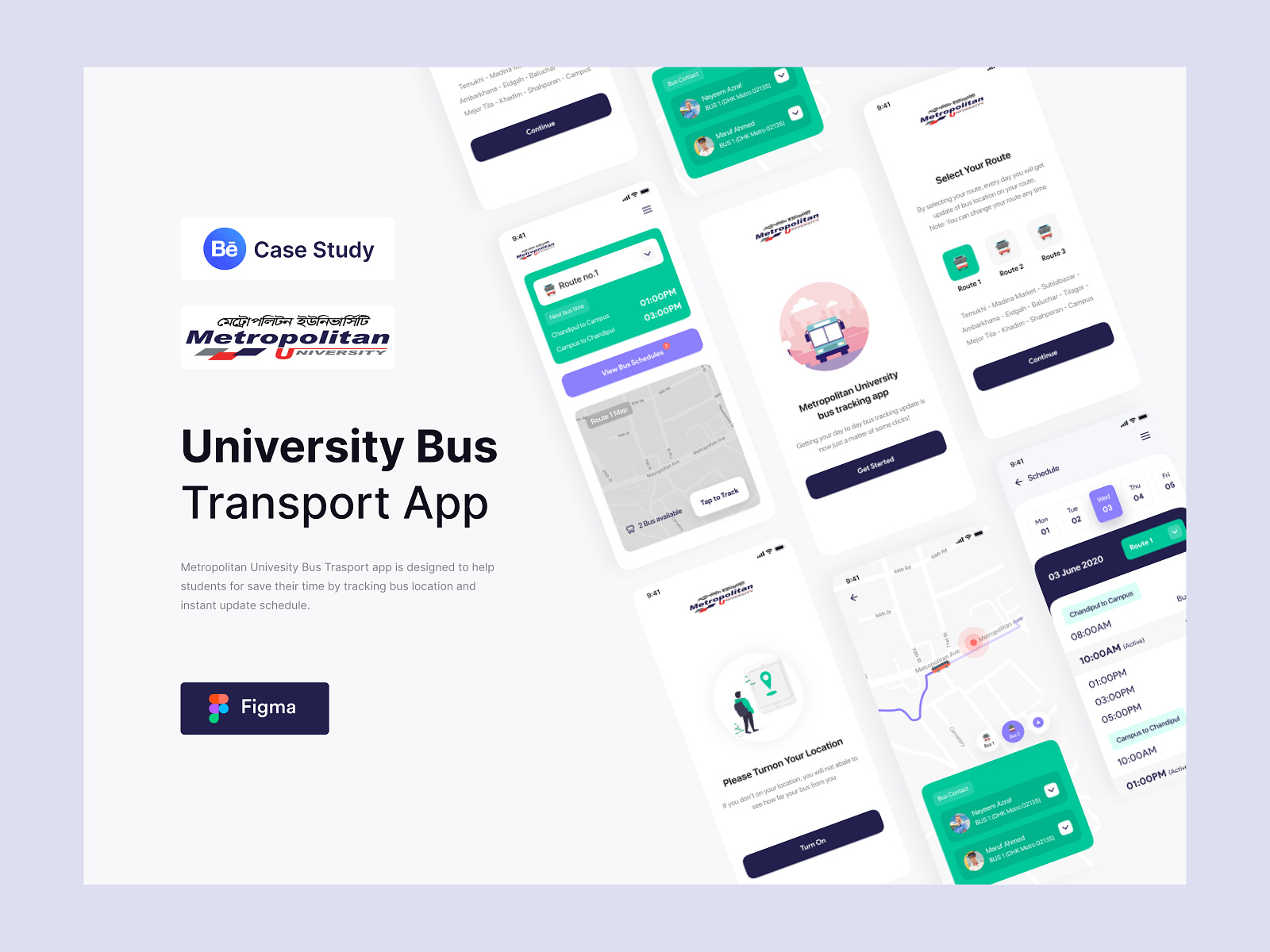 Case Study- University Bus Tracking App by Maruf Ahmed on Dribbble