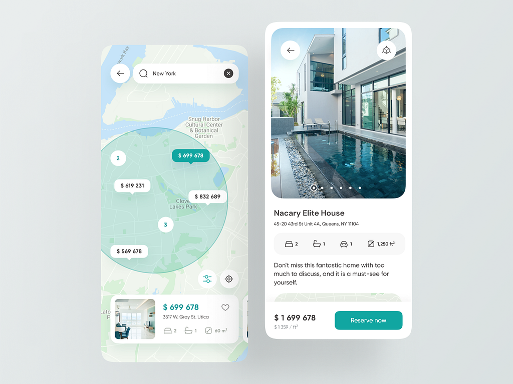 Real Estate Marketplace App by Alexander Kontsevoy for Ronas IT | UI/UX ...