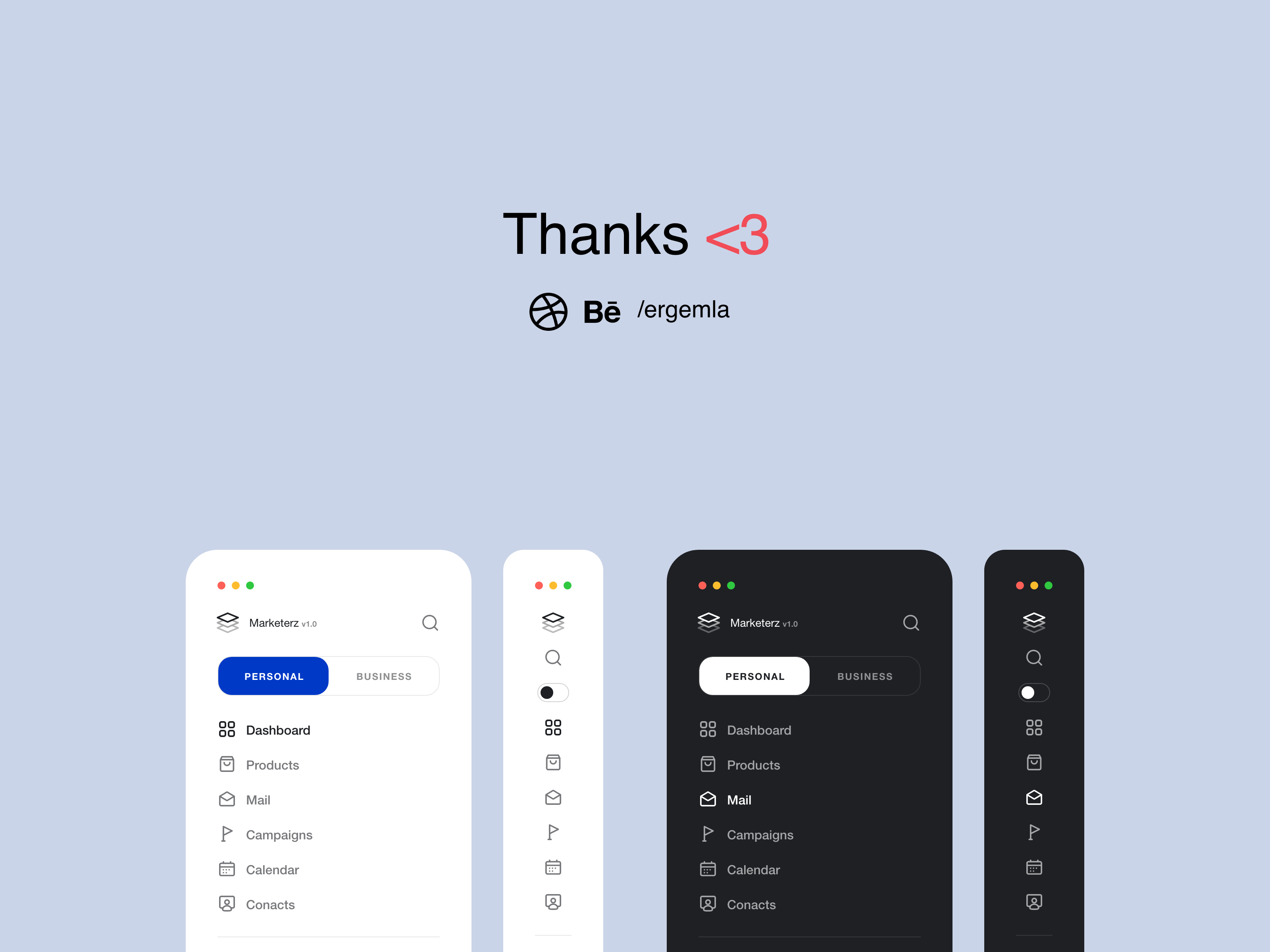 Sidebar UI Exploration by Nicholas Ergemla for Steelmonk on Dribbble
