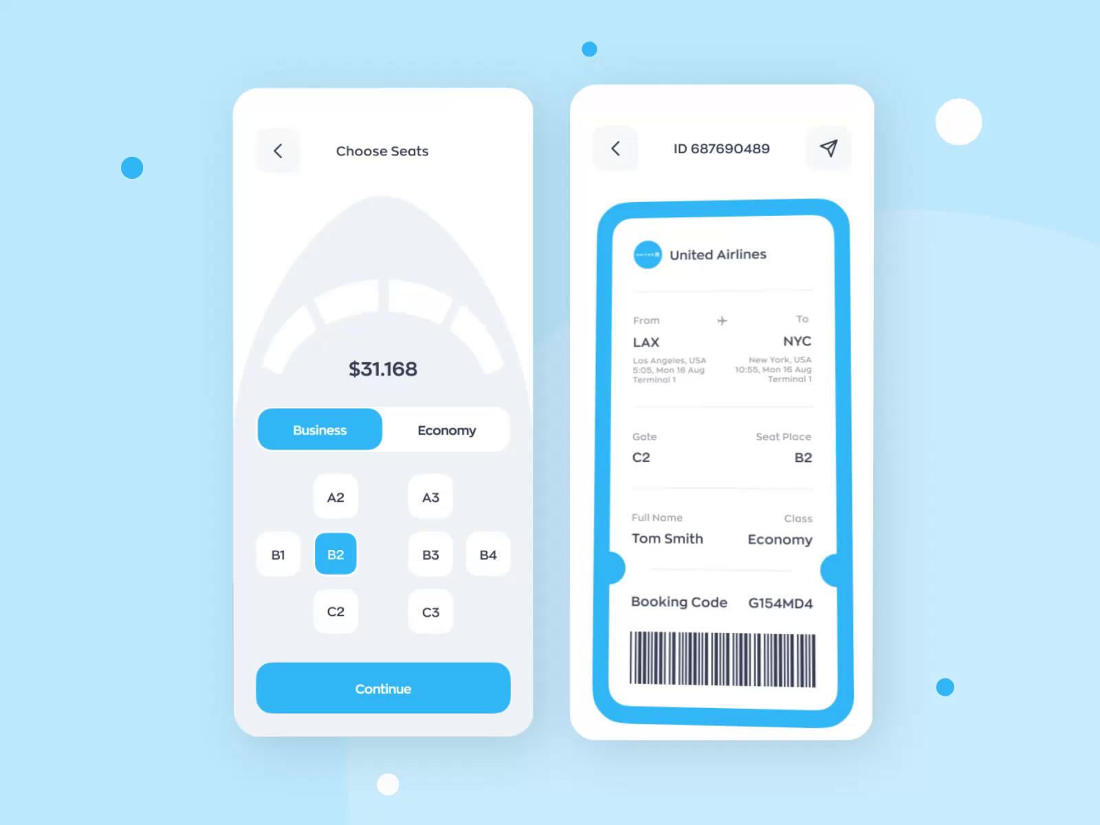 Ticket App - Mobile application concept by Dmitry Lauretsky for Ronas ...