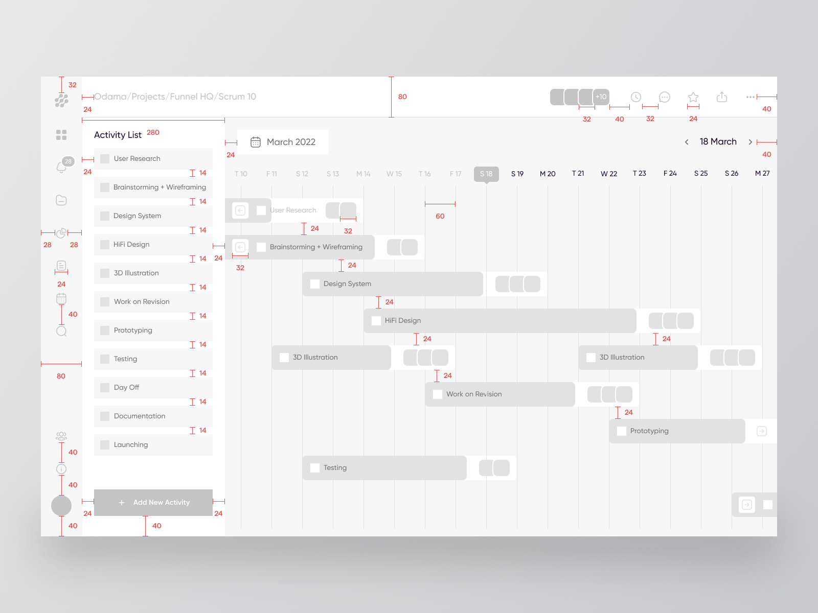 Timeline View Dashboard Website by Happy Milliarta for Odama on Dribbble