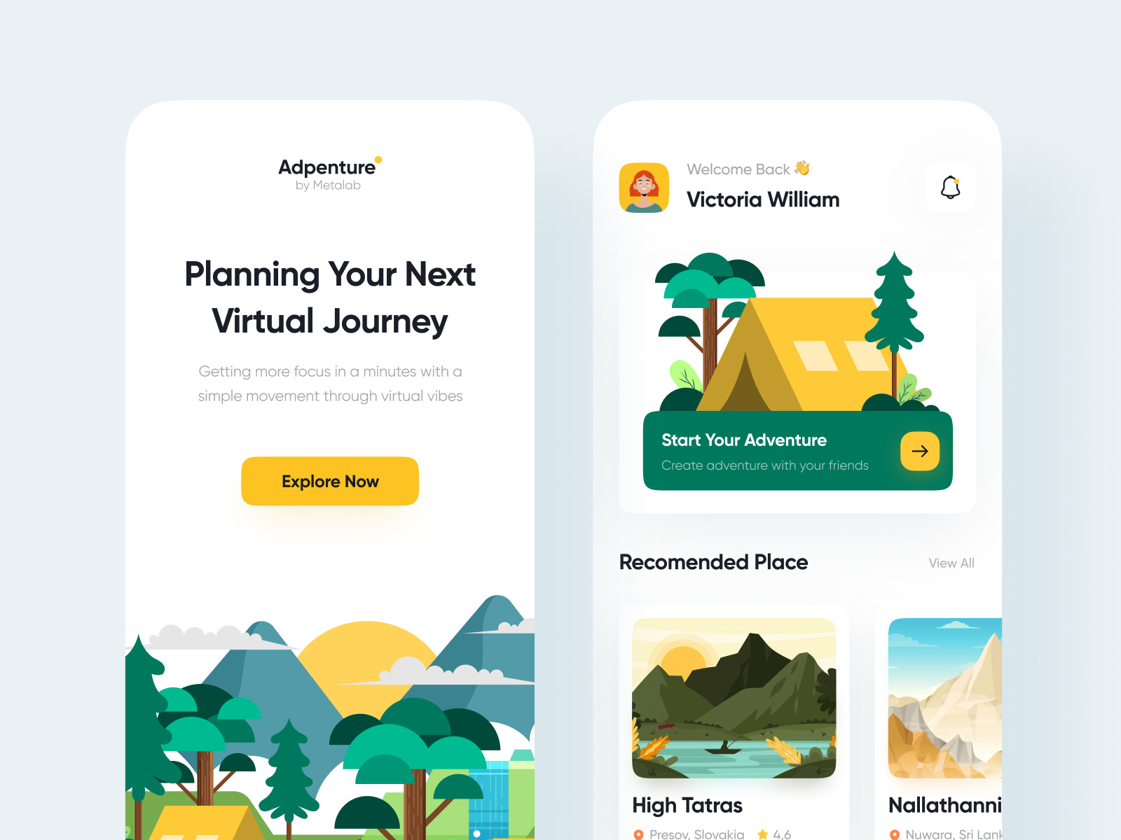 🌲 Adpentur – Virtual Adventure App by Alvian Teddy Cahya Putra 👨🏻‍🎨 for ...