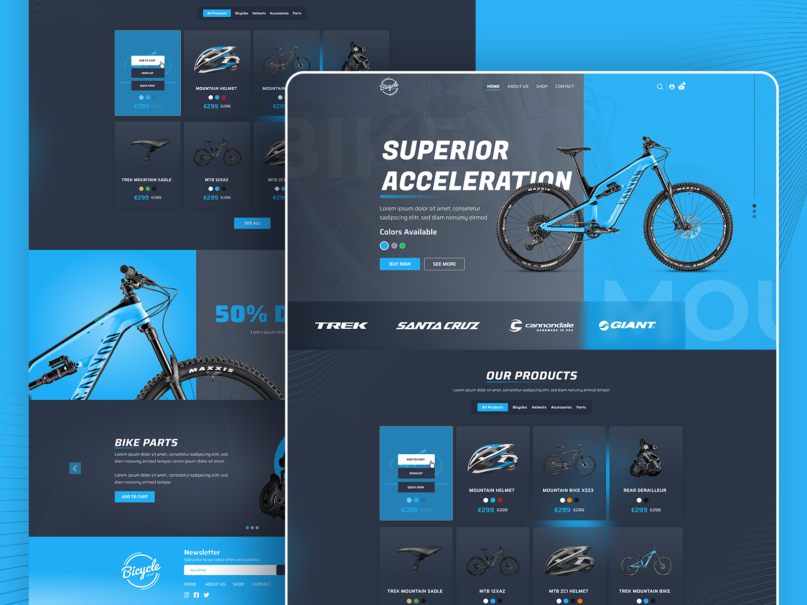 Bike Shop Homepage Ui by Hidajet Beqaj on Dribbble