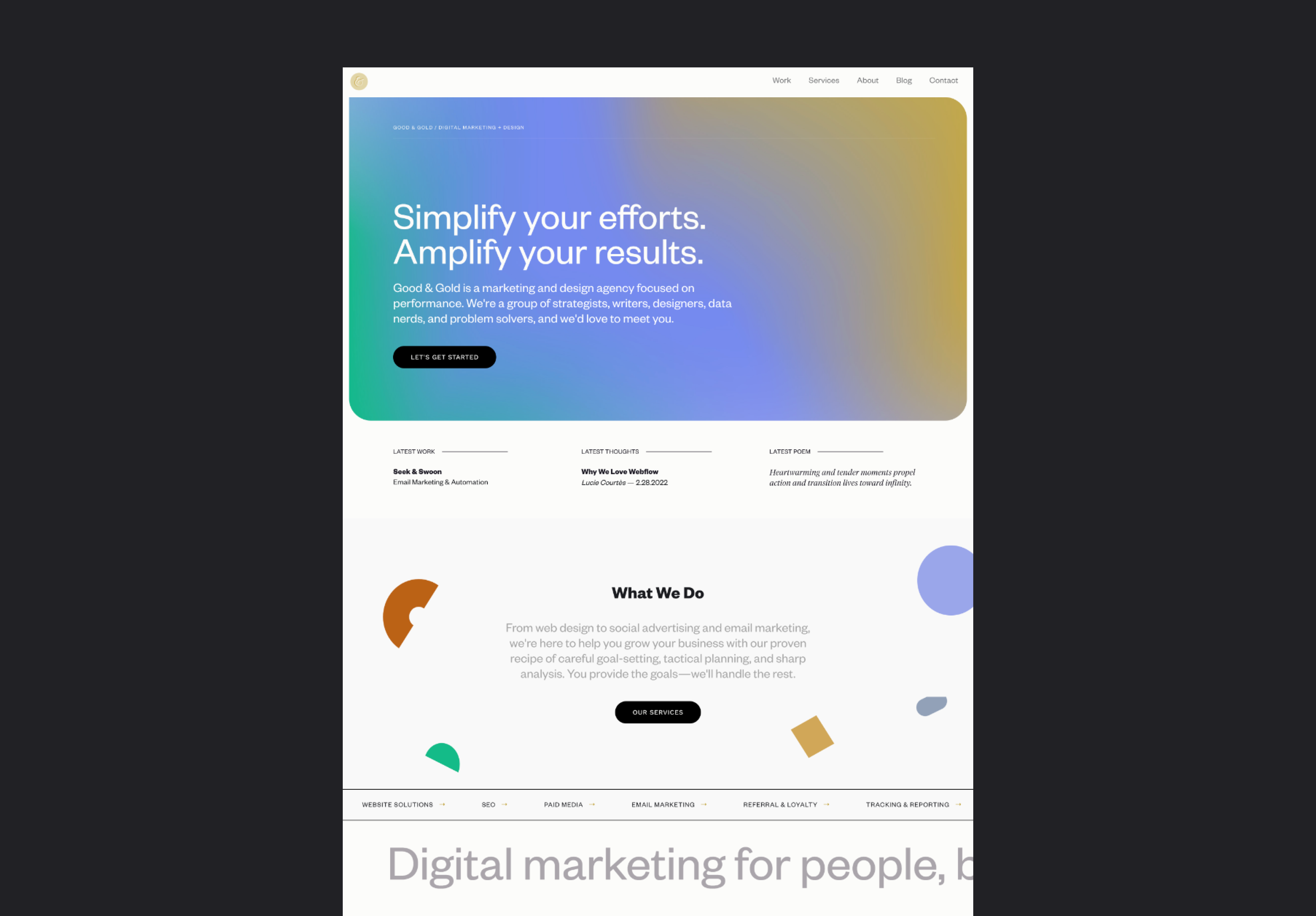 G&G | Website Design by Elsy Creative on Dribbble