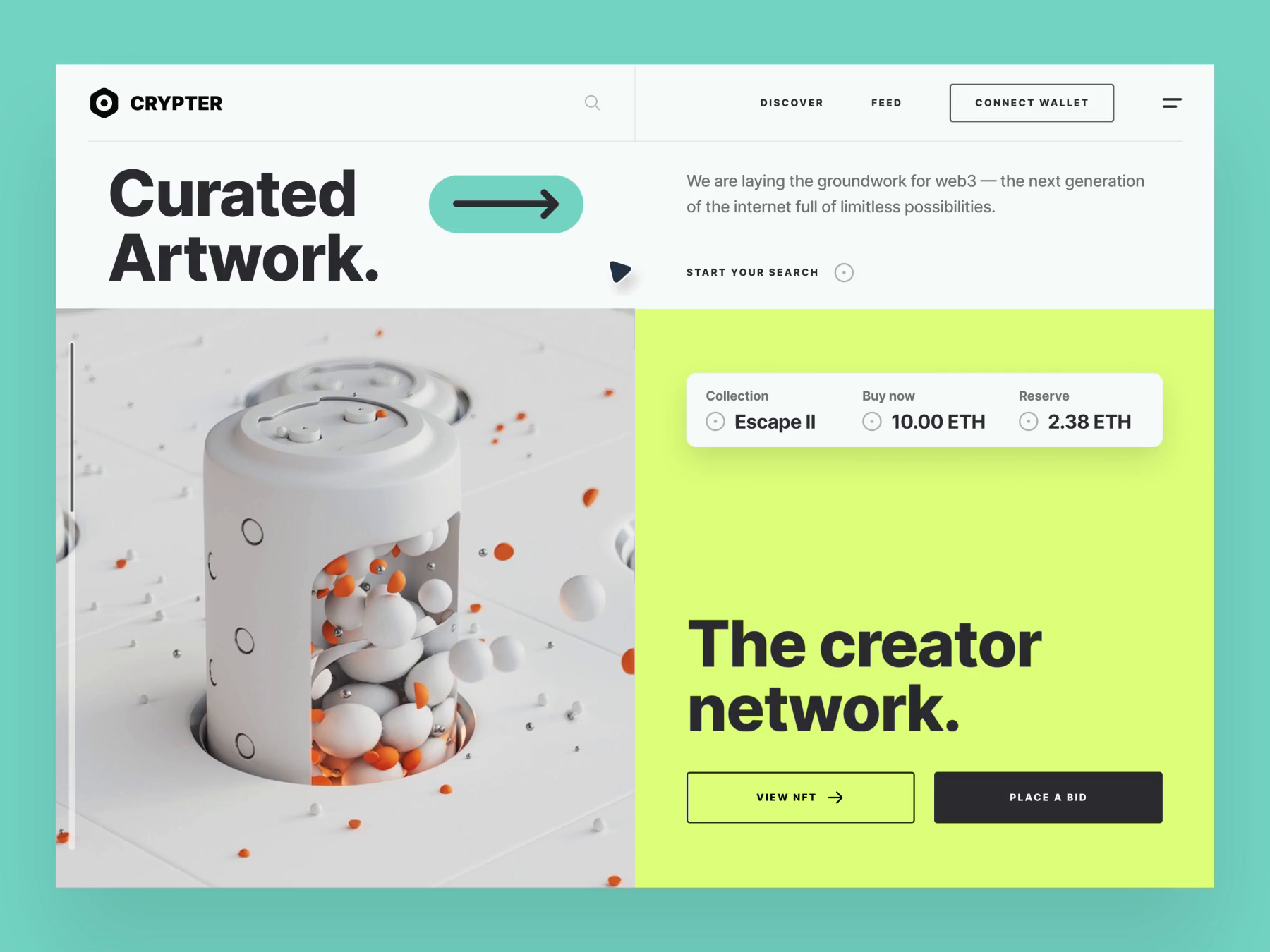 Crypter 2.0 - Curated Artwork by Anton Tkachev for UI8 on Dribbble