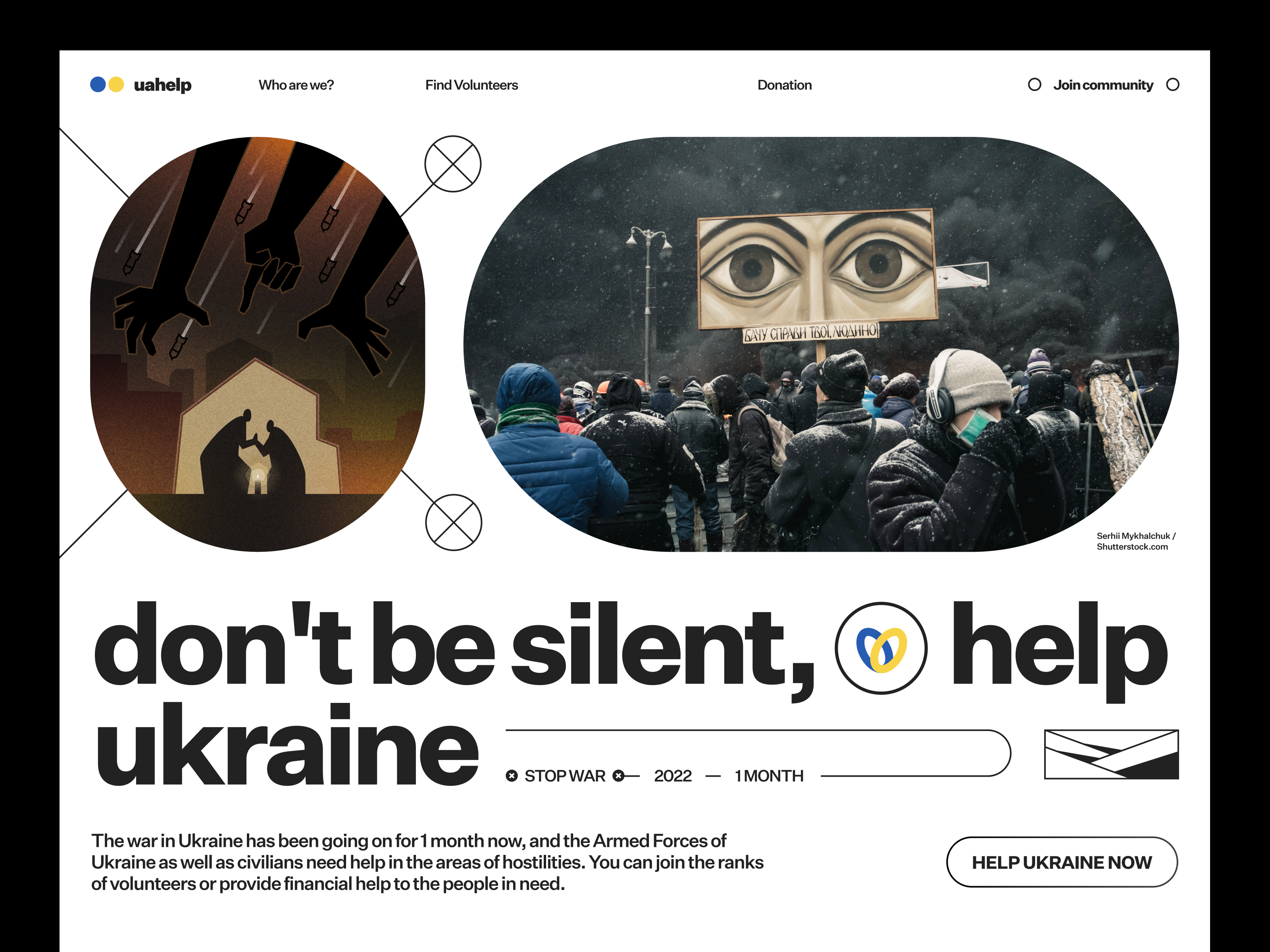 Help Ukraine Landing Page by Władysław for Zajno on Dribbble