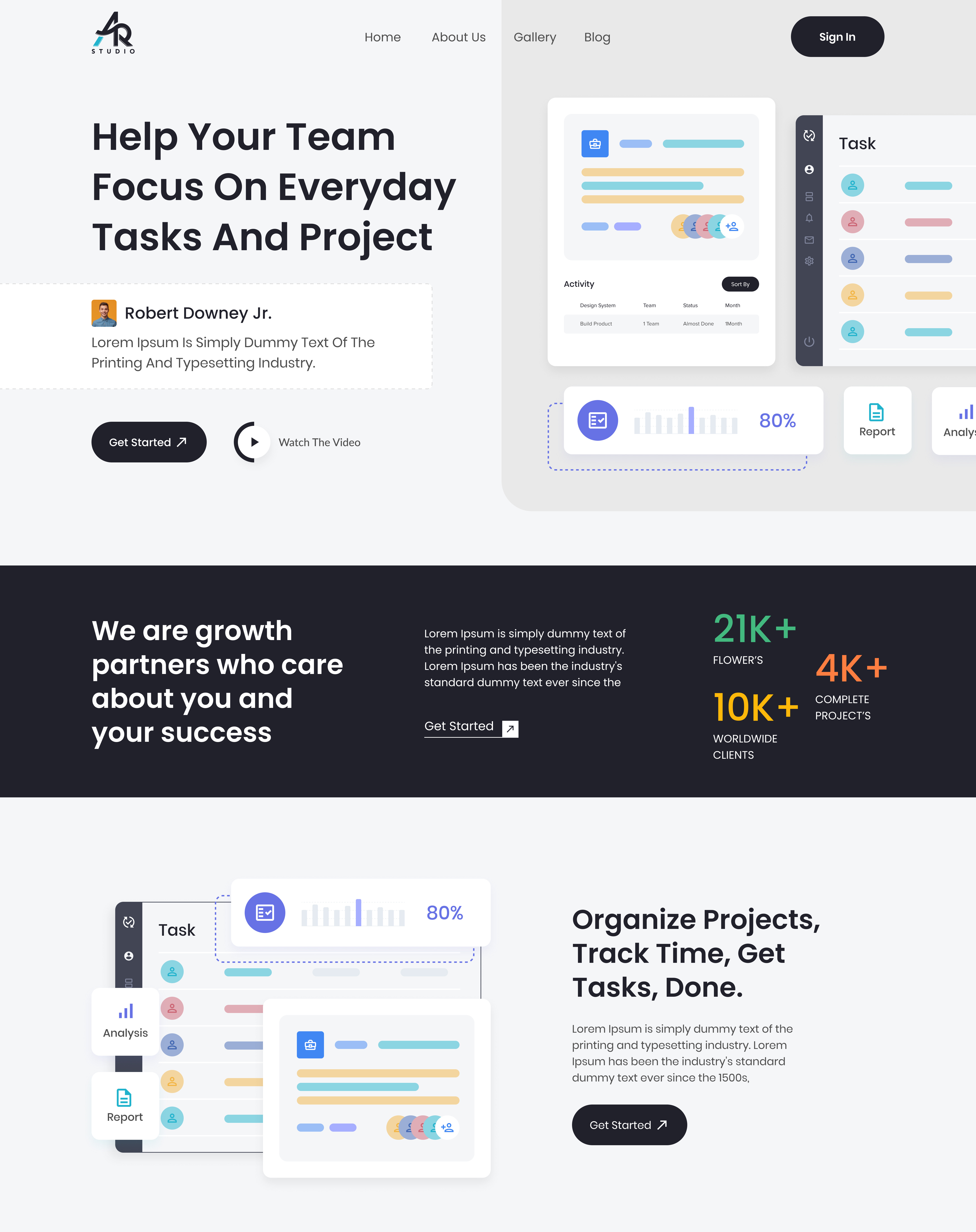 Task Management Landing Page Design by Akash Ahamed on Dribbble