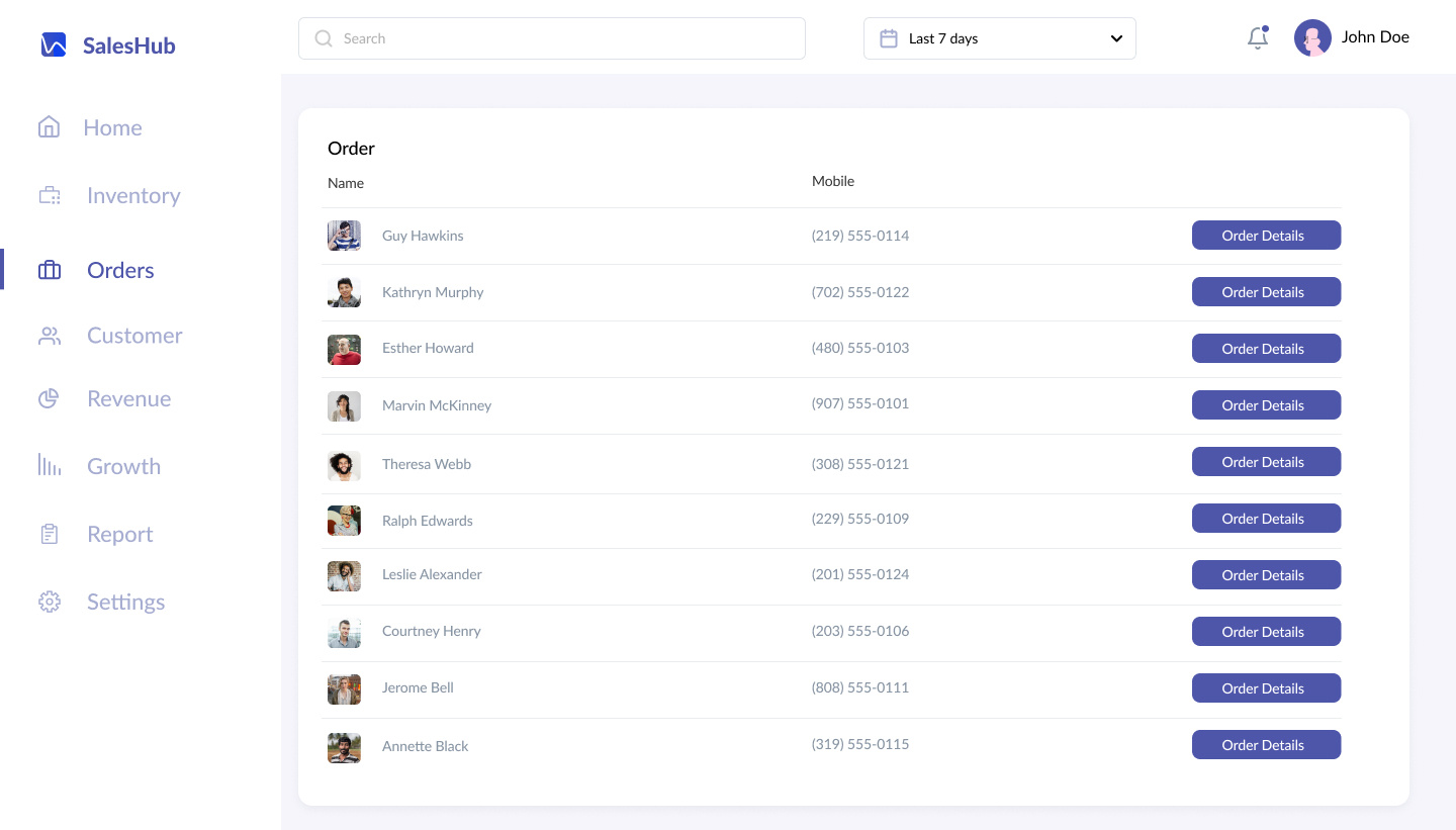 Inventory Management system - Home Page by Istiak Ahmed on Dribbble