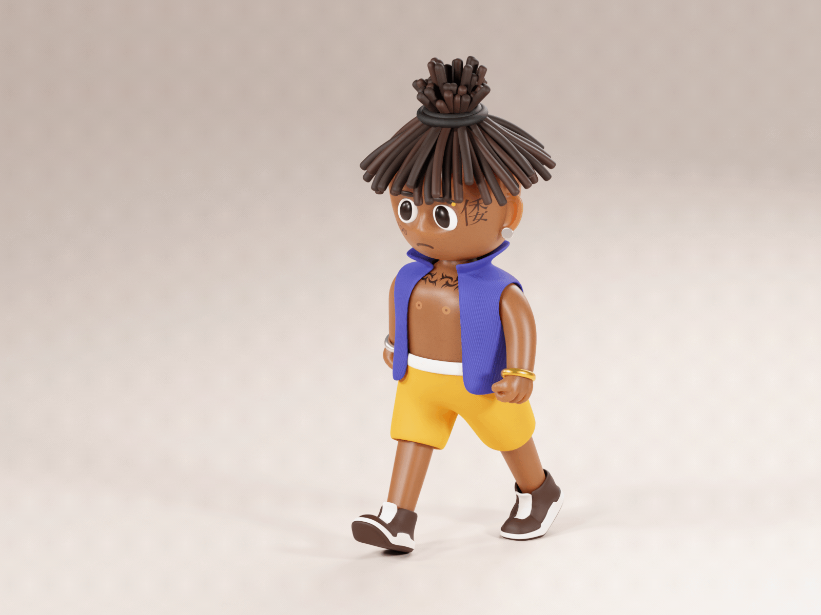 3D ANIMATED NFT CHARACTER WITH TATTOO by OTO KHOKHIASHVILI on Dribbble