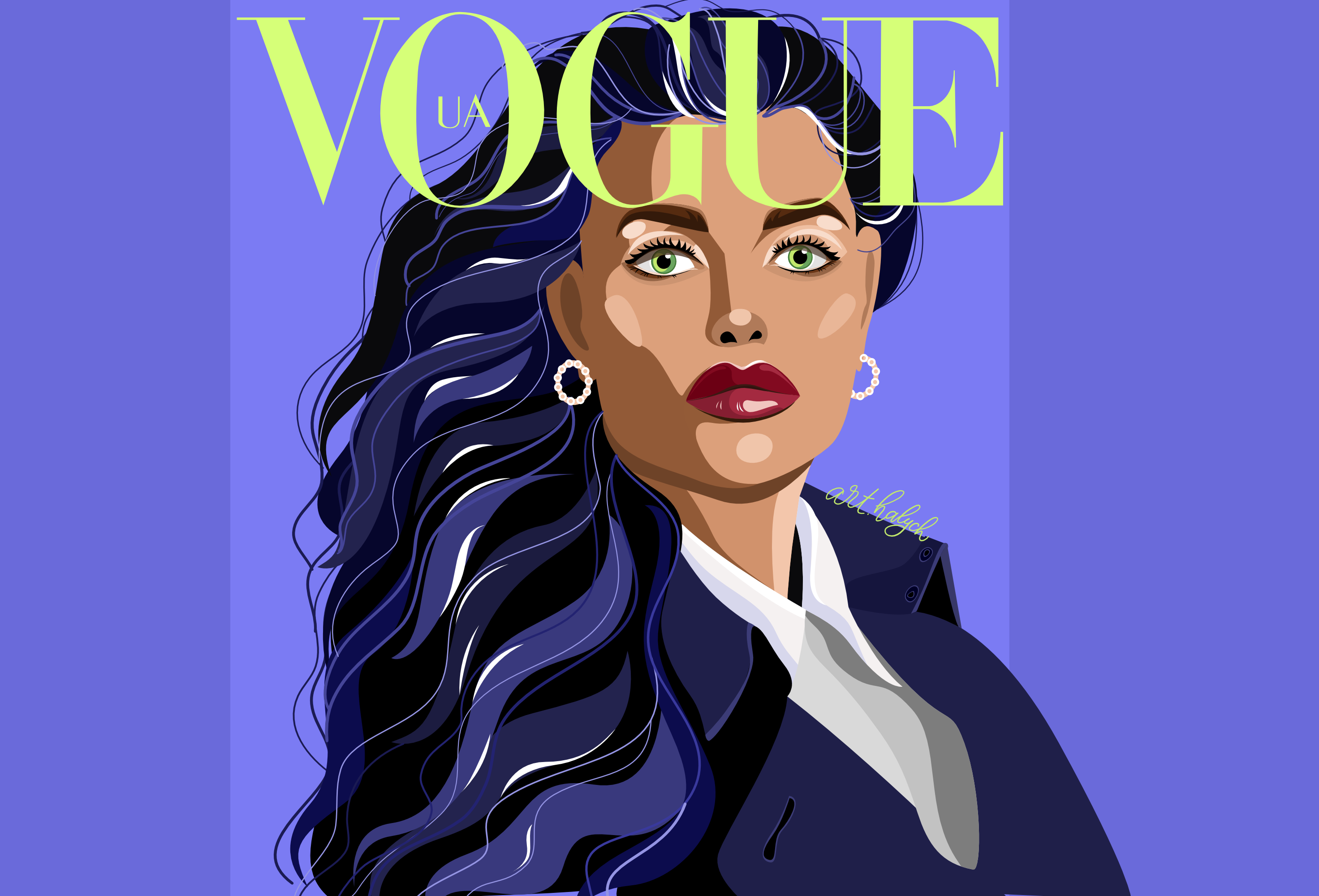 Vector the cover of Vogue magazine by Anastasia Halych on Dribbble