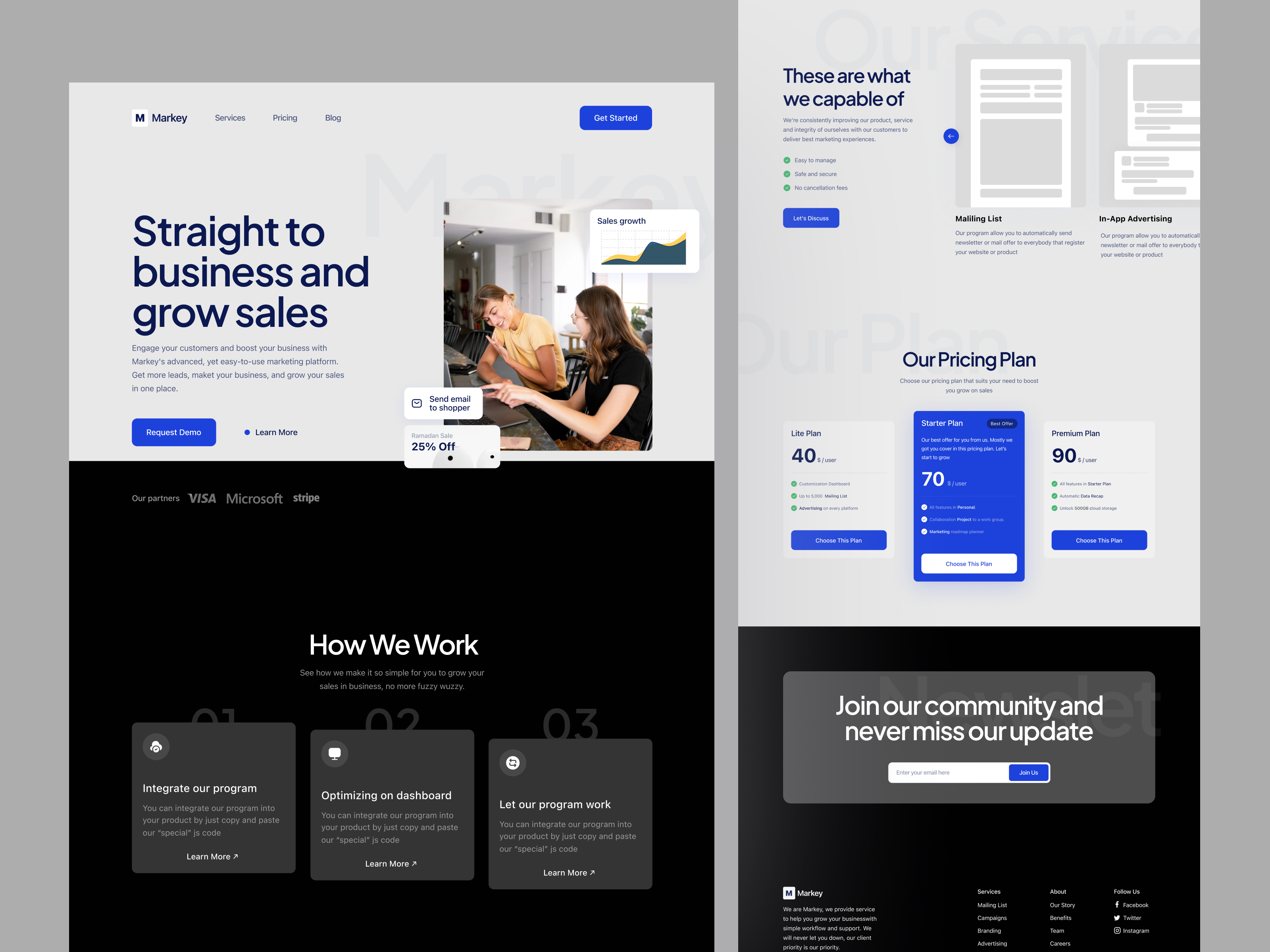 Markey Landing Page by Dhimas Rasyad on Dribbble