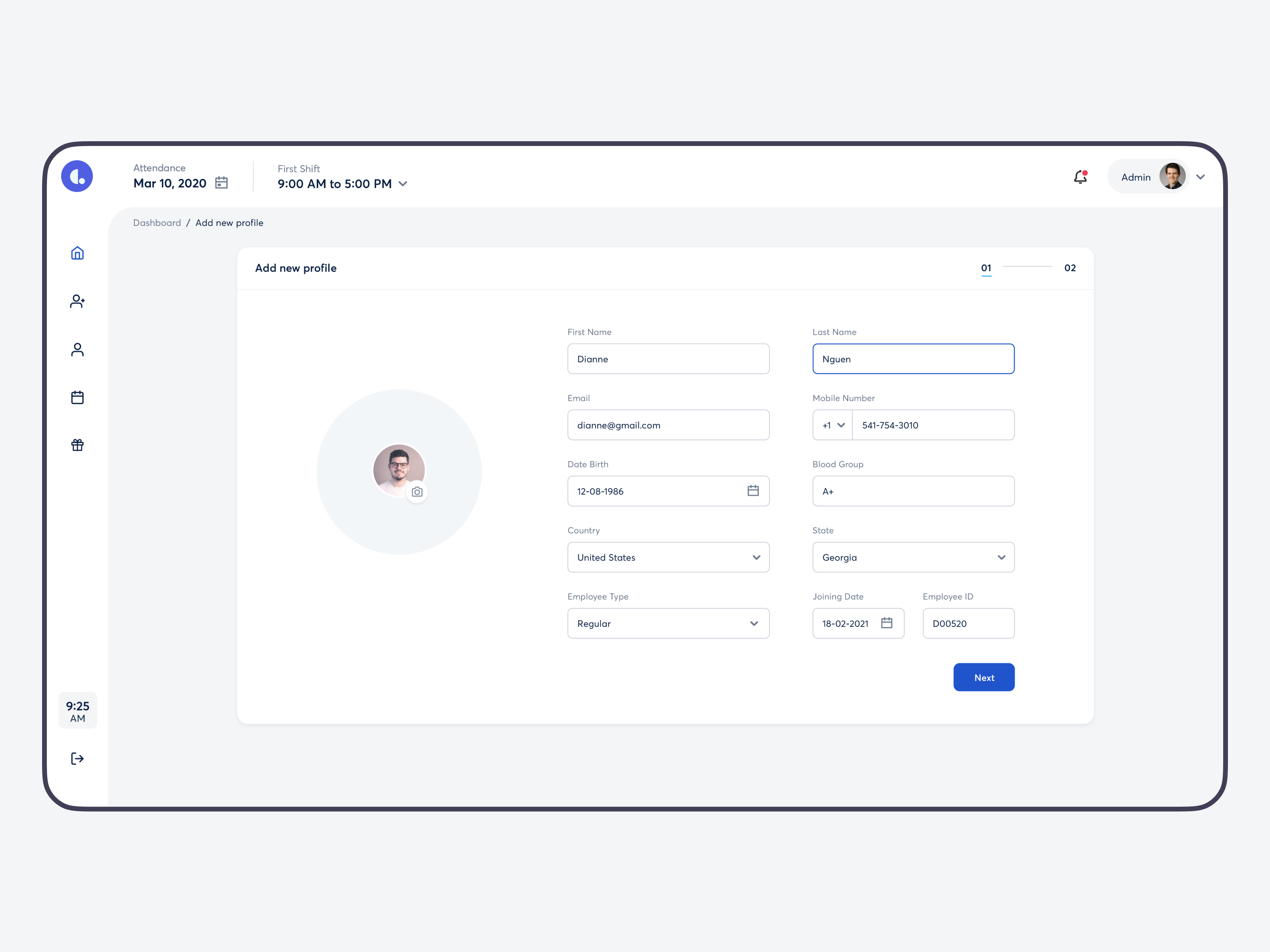 Attendance Dashboard UI by Riju Rajan on Dribbble