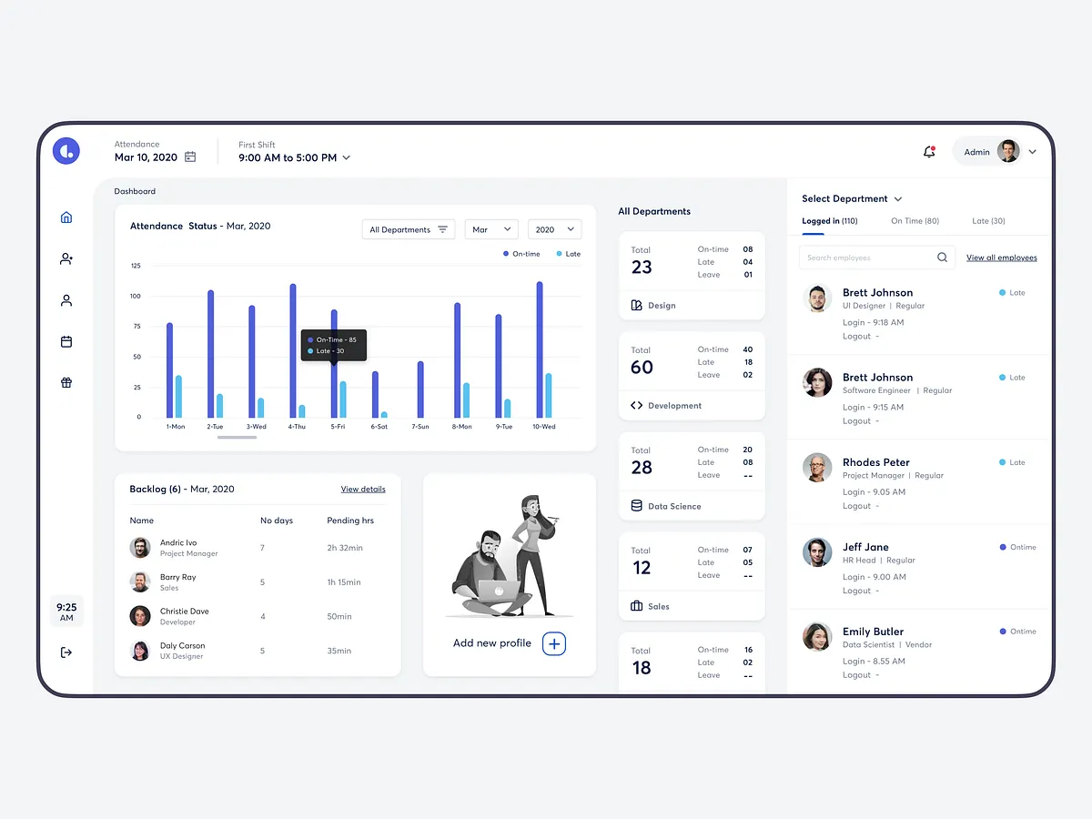 Attendance Dashboard designs, themes, templates and downloadable ...