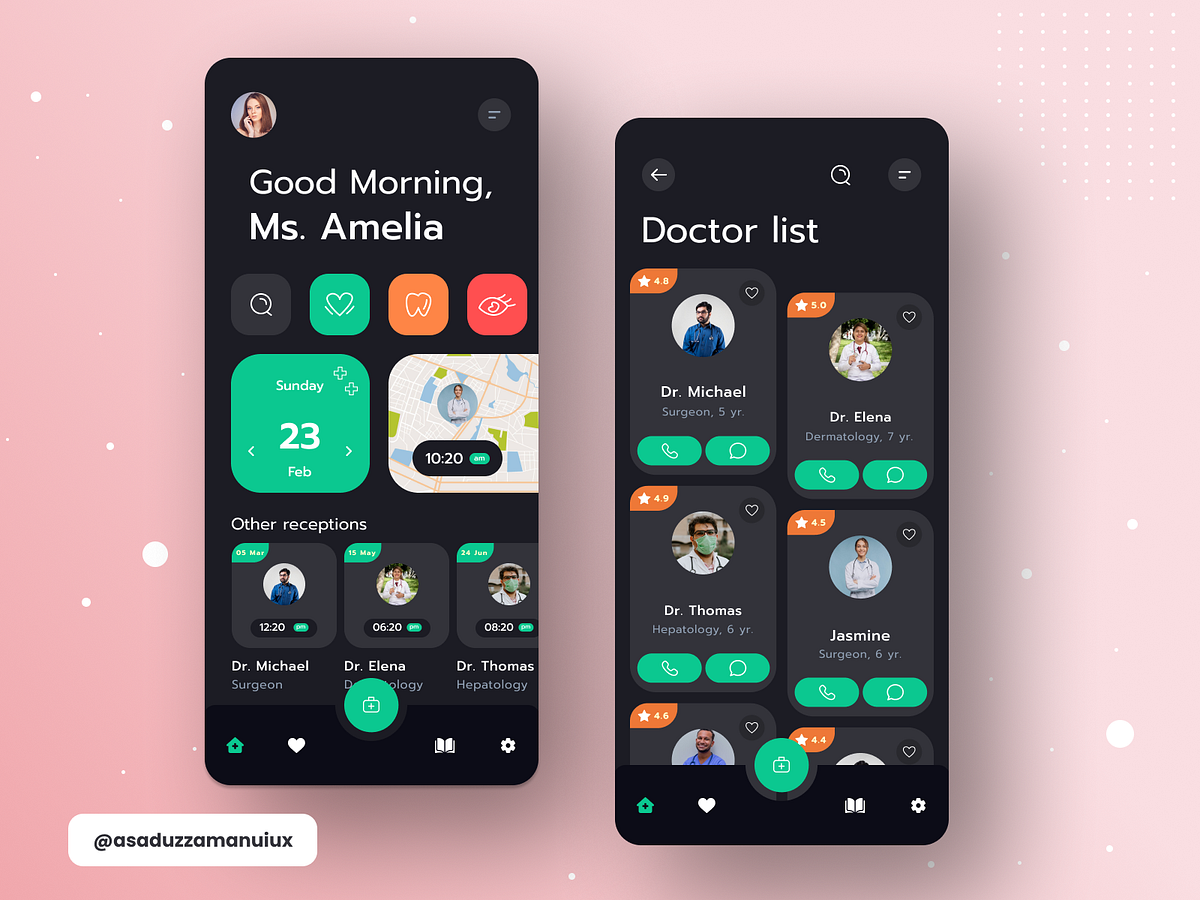 Medical Service App Design by Mohammad Asaduzzaman on Dribbble