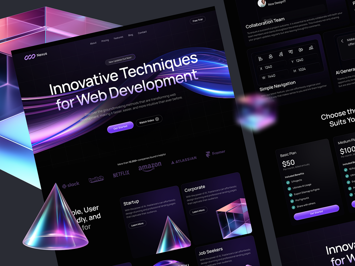 Nexus - Web Development Agency by Sans Design for Sans Brothers on Dribbble