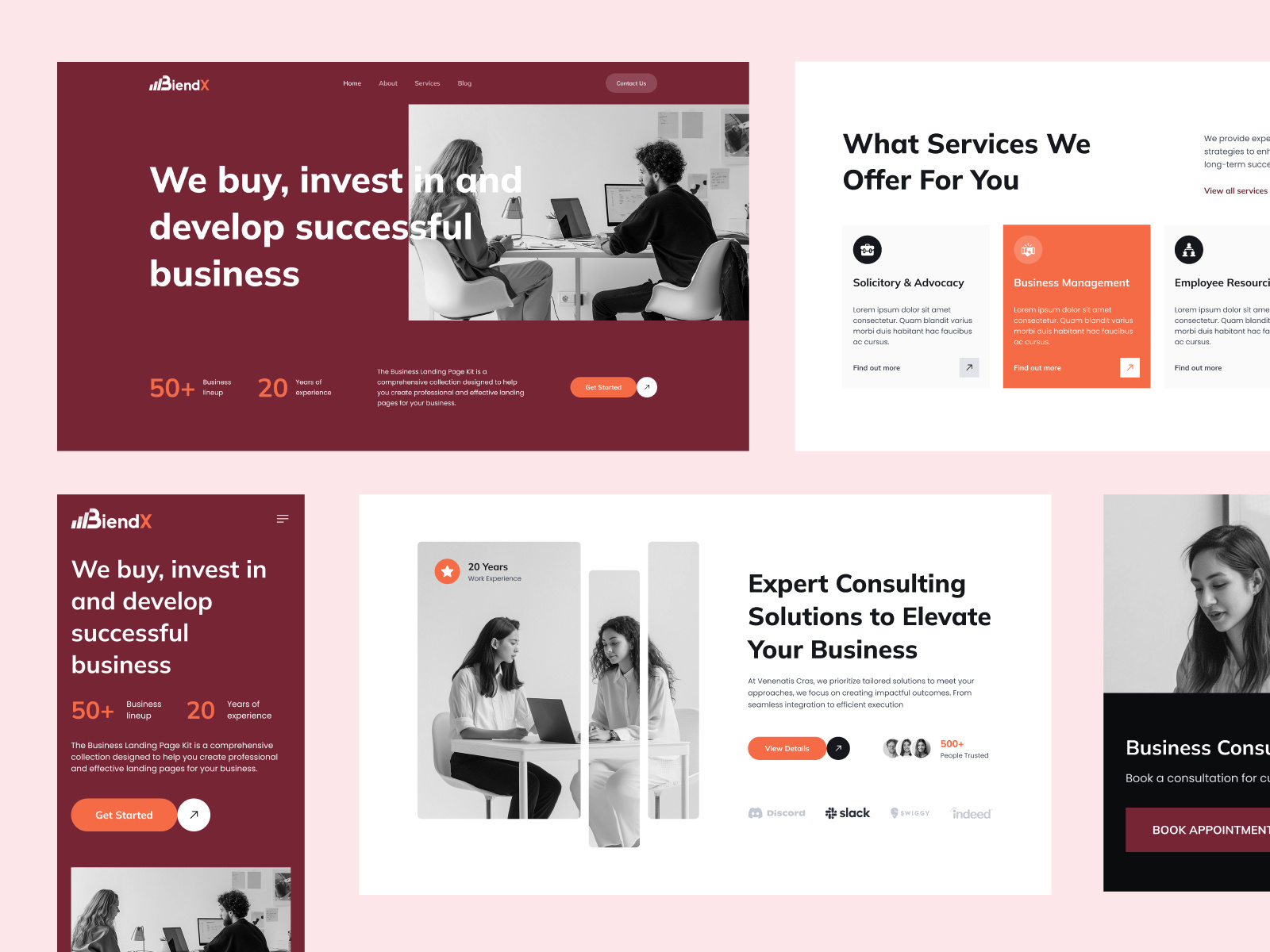 Biendx - Business Consulting UI Concept by Boomdevs LLC on Dribbble