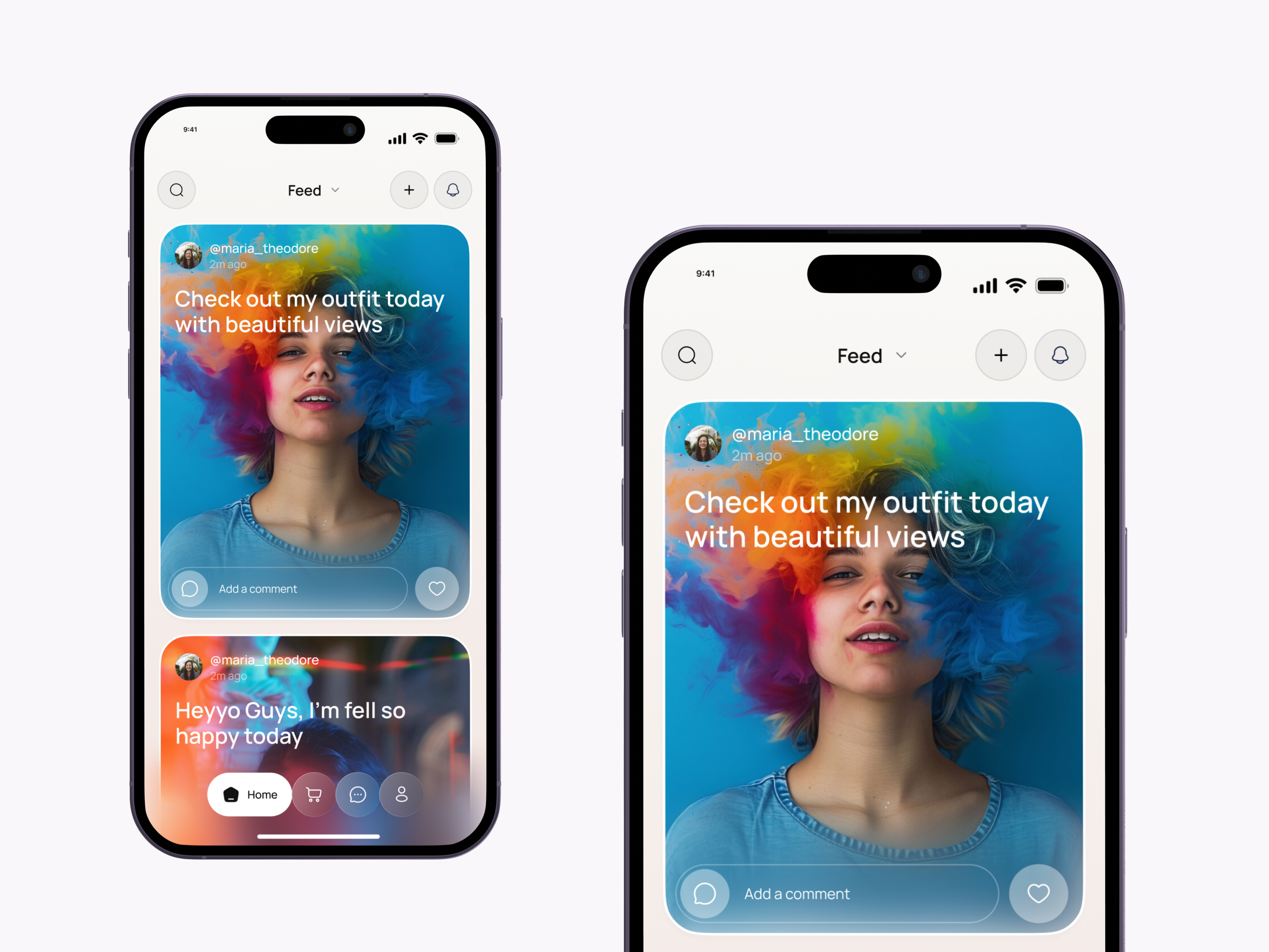 Social Media App – Interactive News Feed Screen by Awe Mobile App for ...