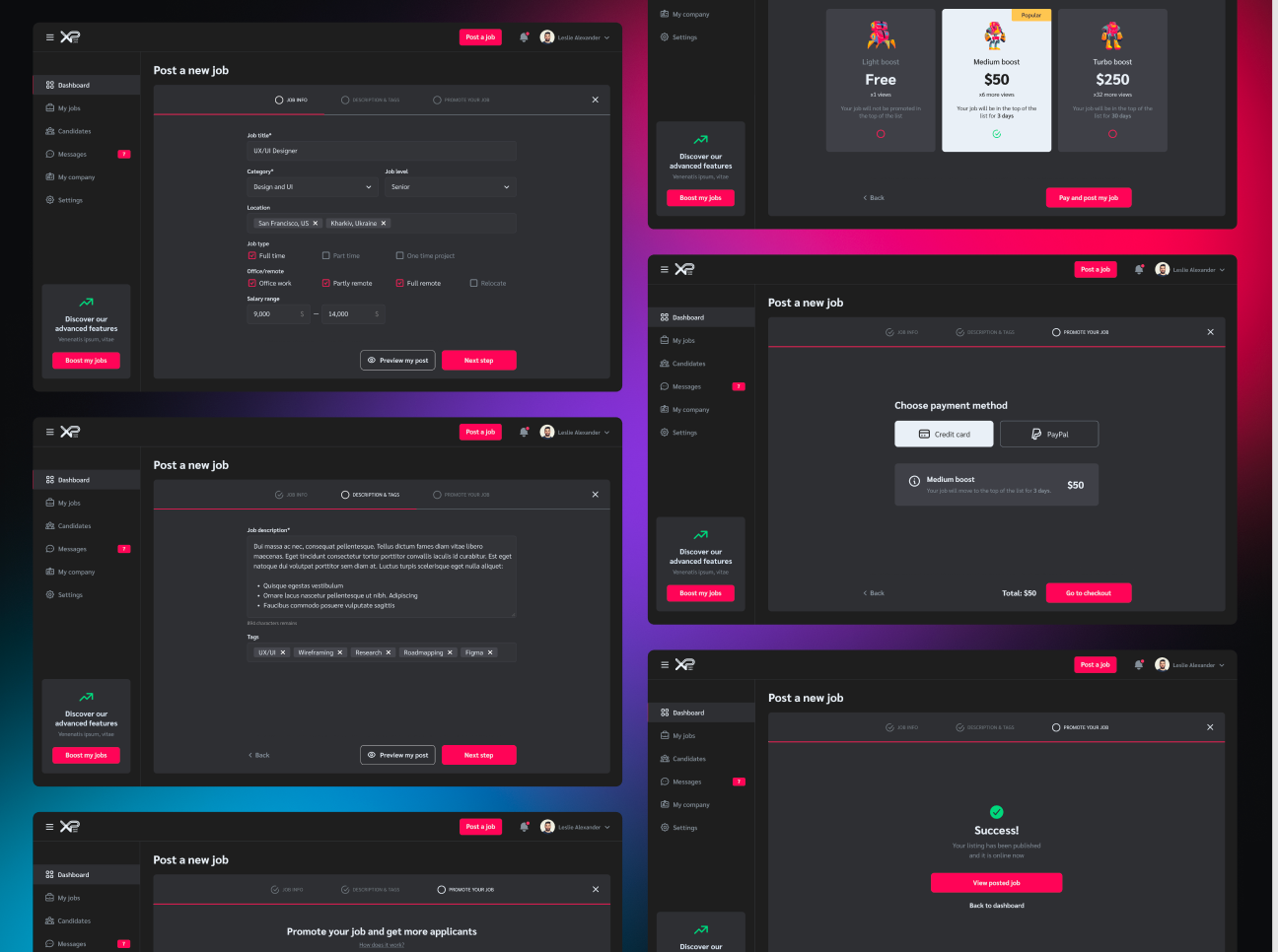 XP Game Jobs Case Study Dashboard Mobile by Equal digital product ...