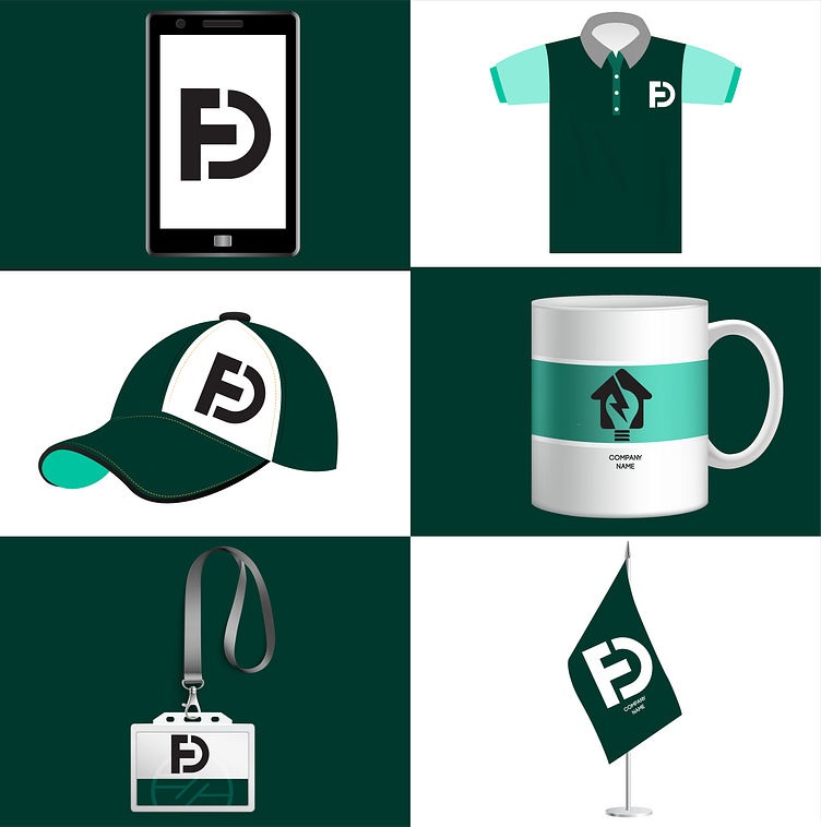 Letter FD logo design in adobe illustrator by atia baloch on Dribbble