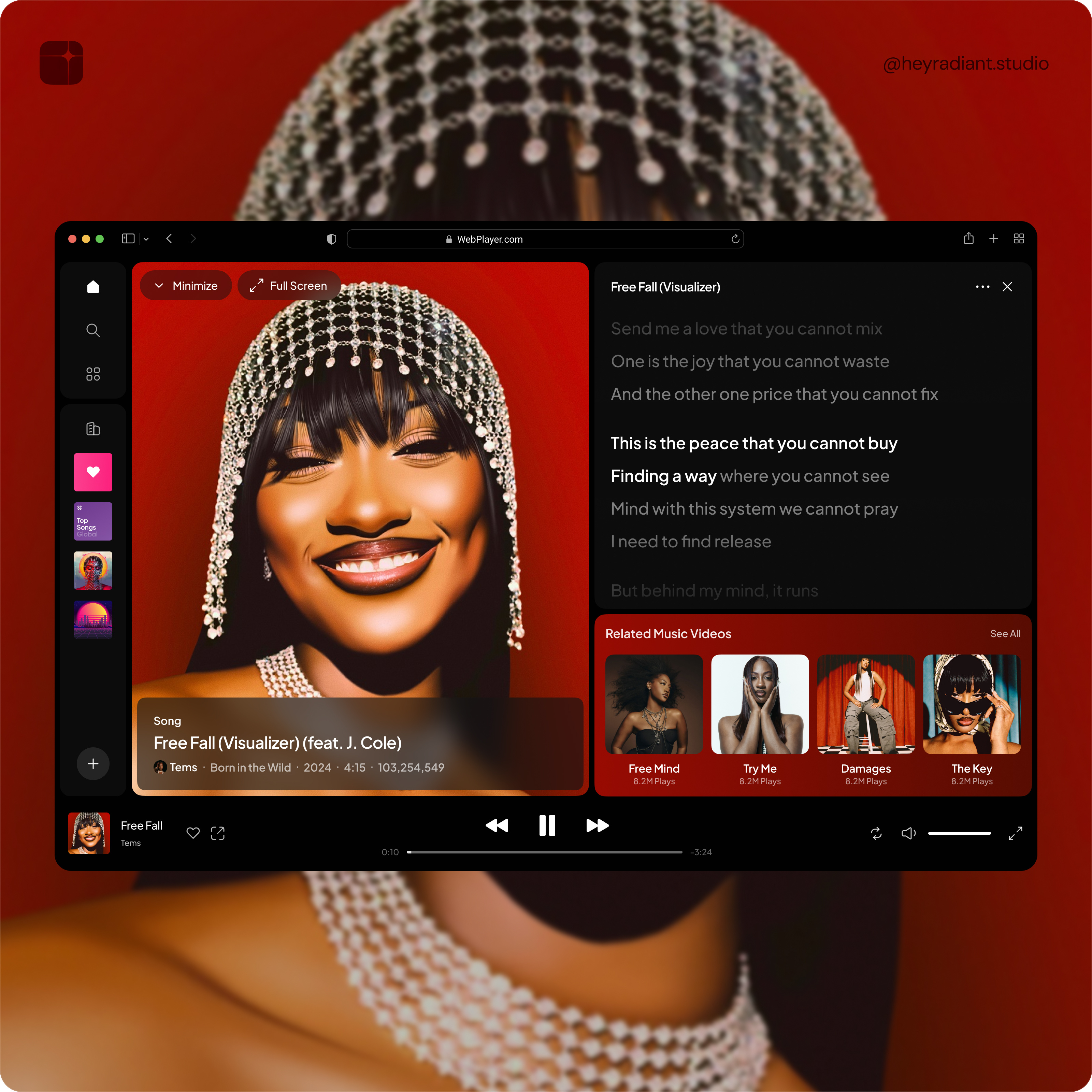 WebPlayer Page - Animation Exploration by Radiant Studio on Dribbble