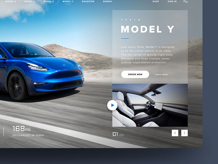 Tesla Model Y | Web Design by Rustam on Dribbble