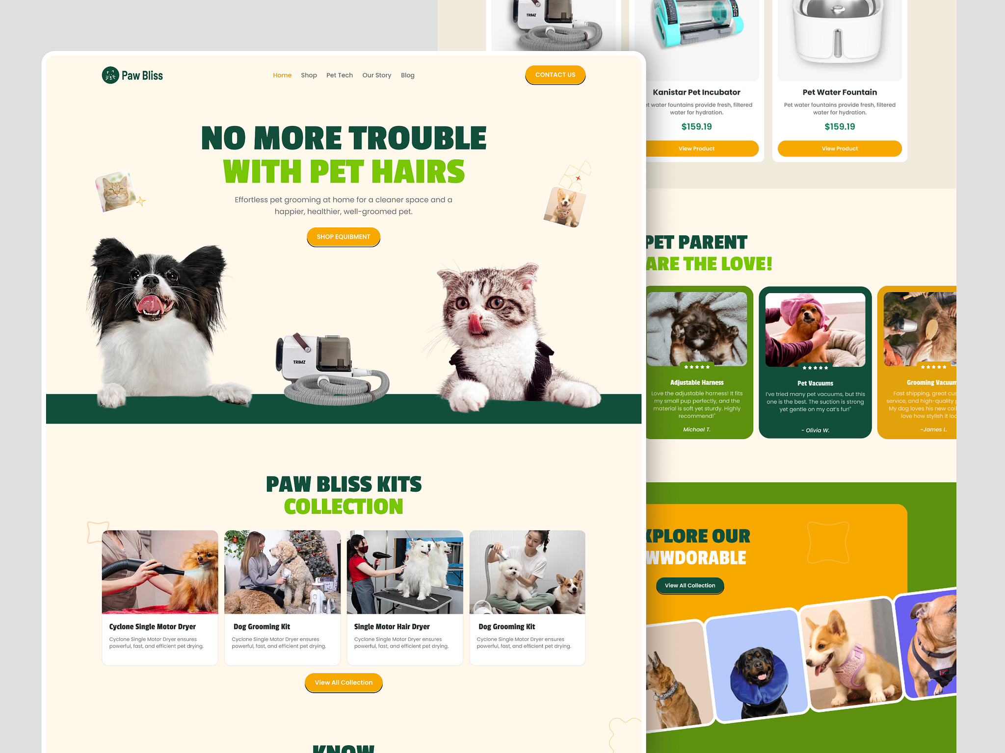 Ecommerce pet shop Landing page by TARIQUL ISLAM on Dribbble