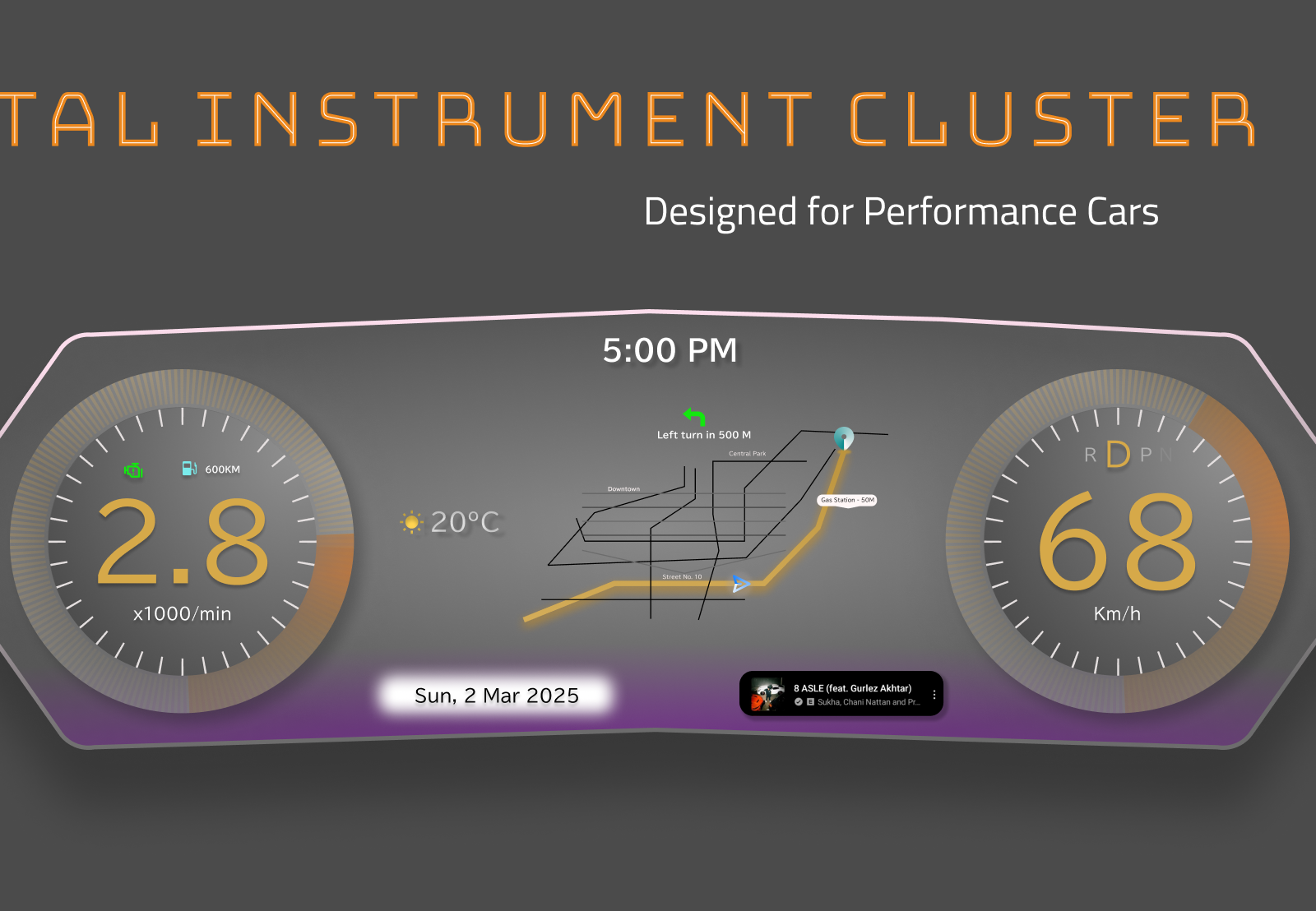 Concept Digital Instrument Cluster by Abhishek Sagare on Dribbble