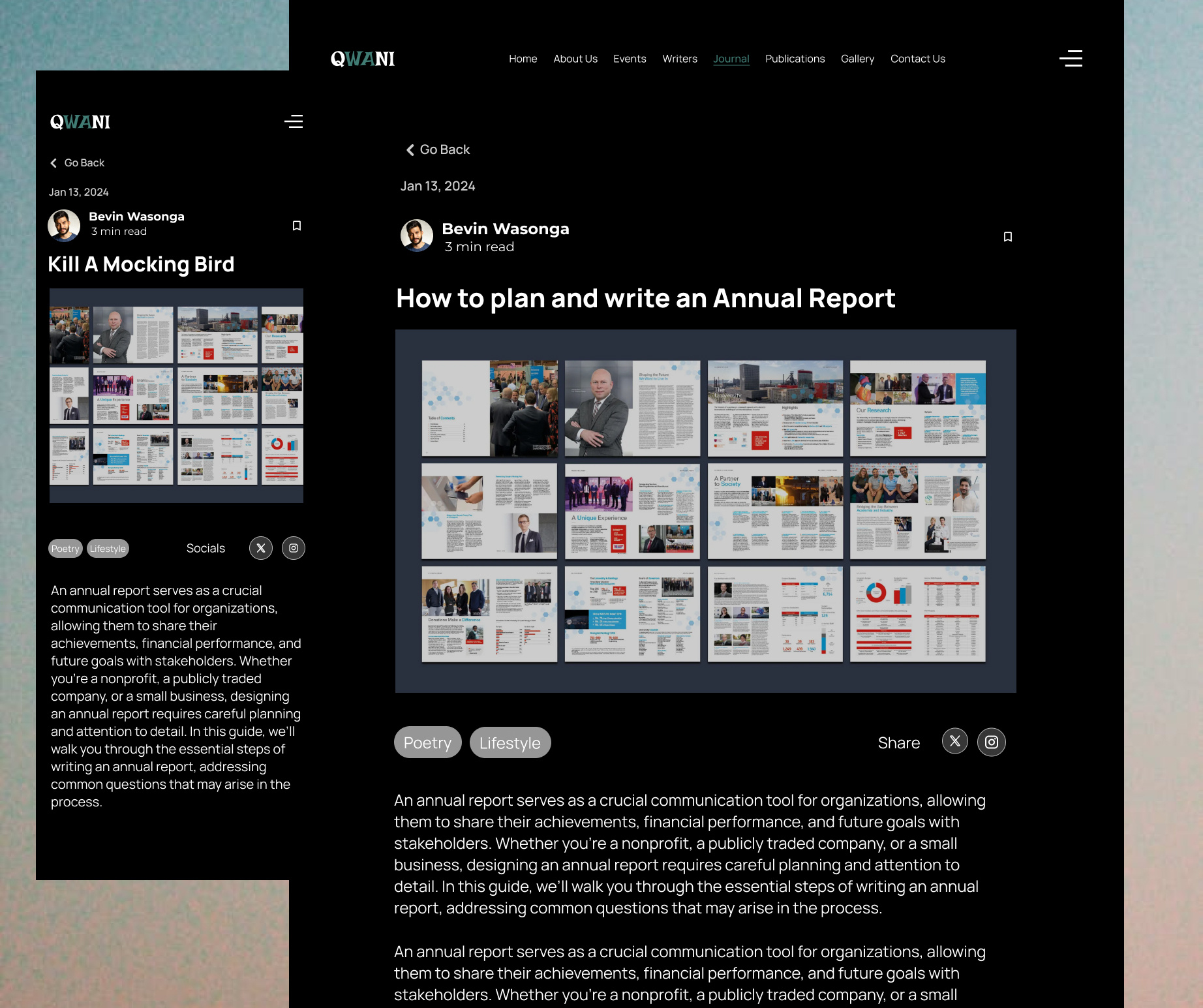 Blog Page Dark Mode by Chari on Dribbble