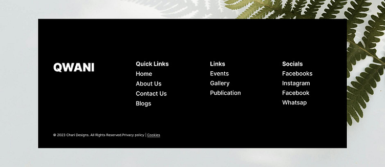 Minimal Footer Design by Chari on Dribbble