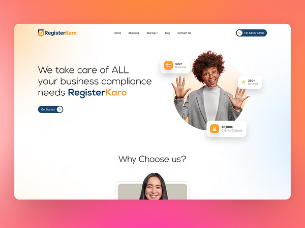 Making Business Breeze - RegisterKaro UI Design Template Layout by Jai ...