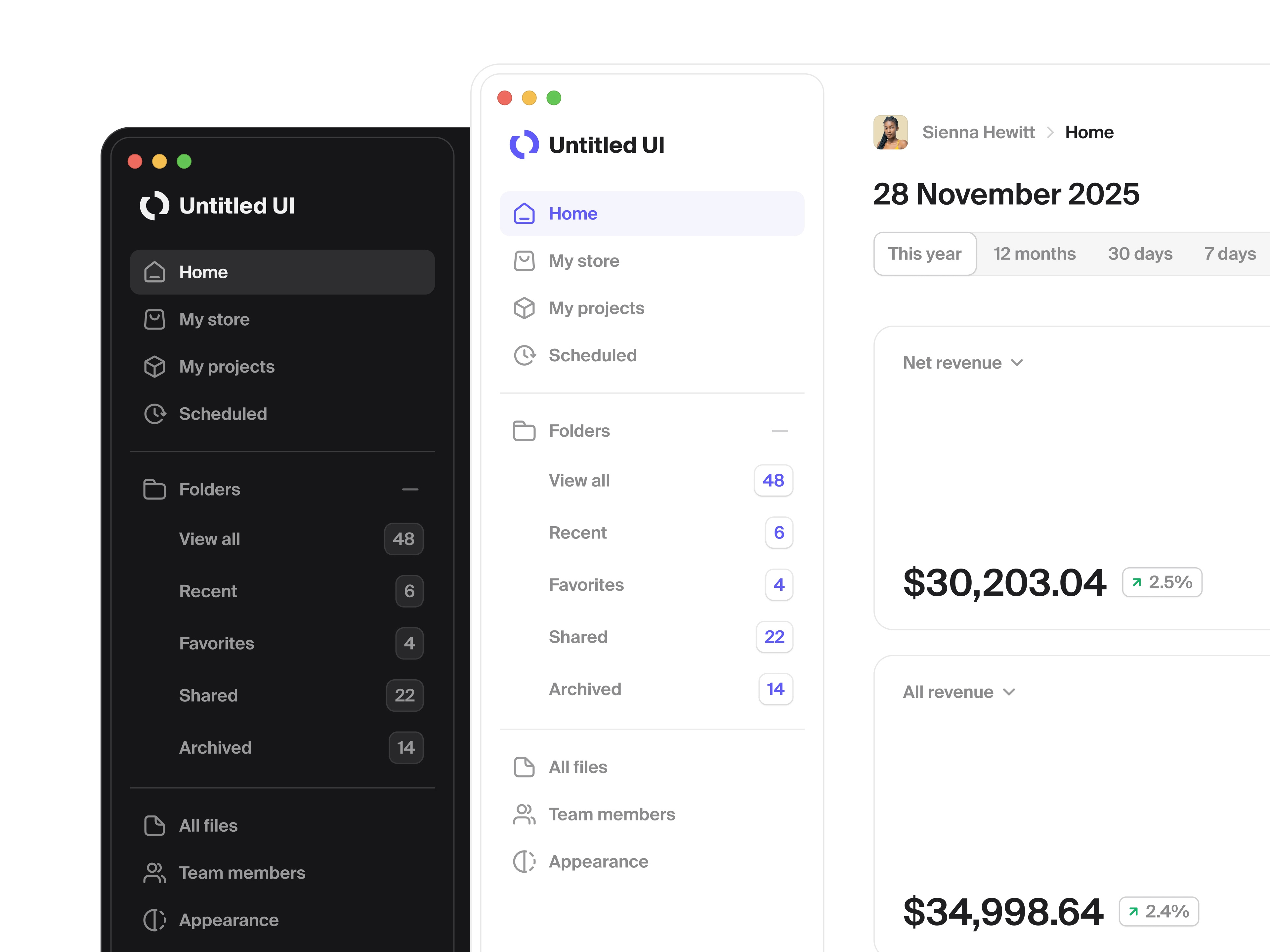 Sidebar navigation — Untitled UI by Jordan Hughes® on Dribbble