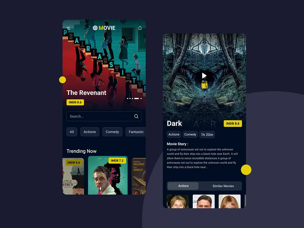 Movie App designs, themes, templates and downloadable graphic elements ...