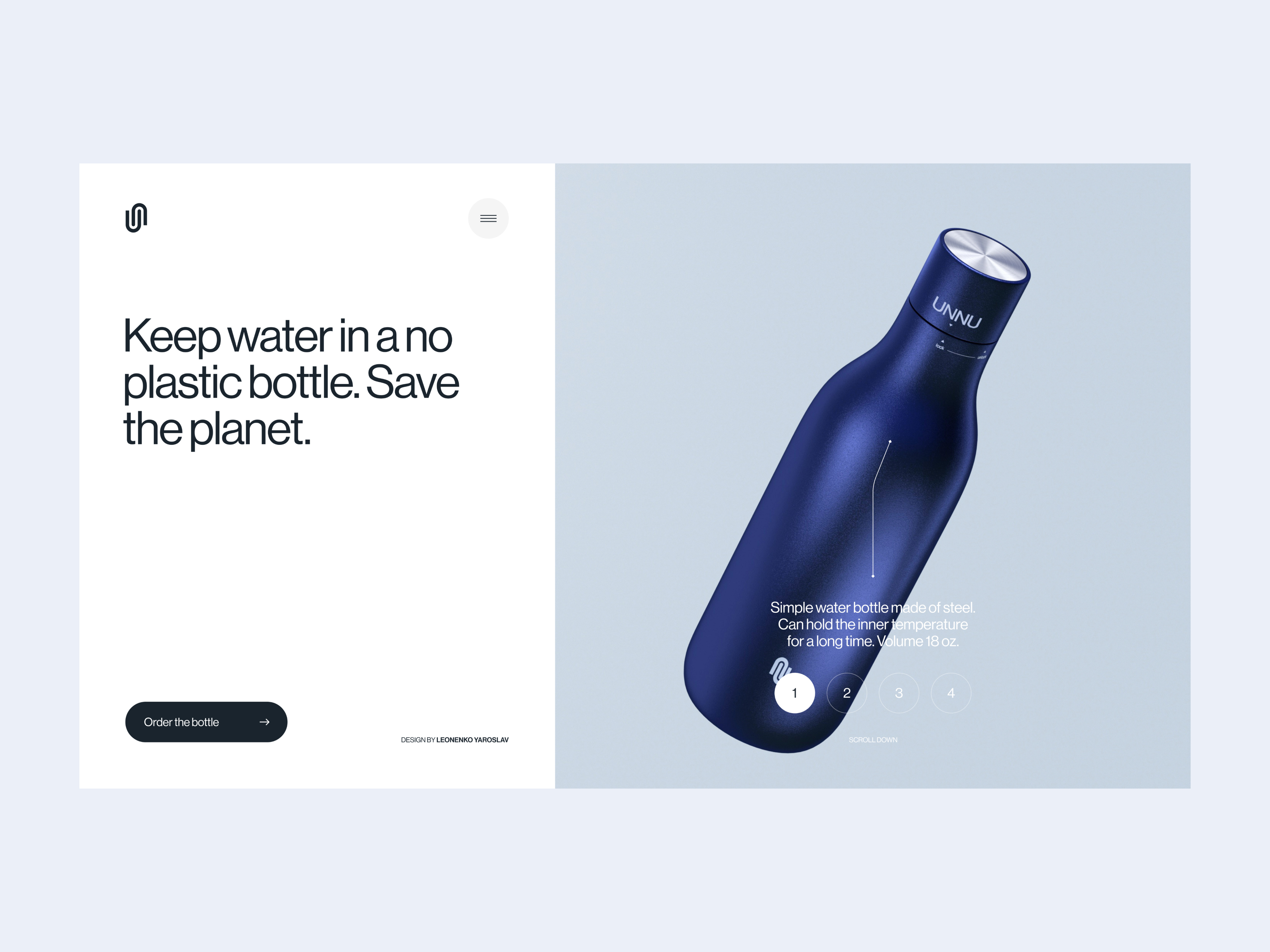 Water Bottle UNNU by Yaroslav Leonenko on Dribbble