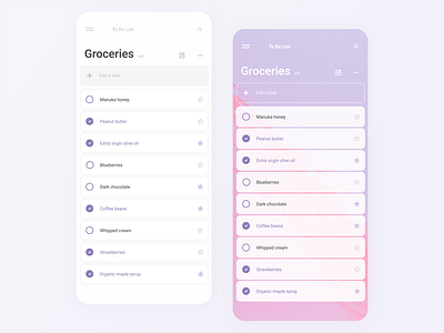 Minimalist To Do List App UI Design by Kate Lee on Dribbble
