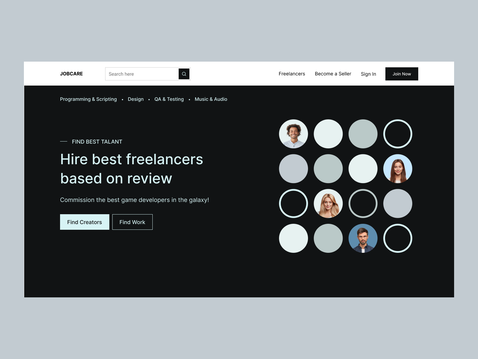 Job Care - Hero Section by Lee Bronx on Dribbble
