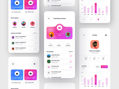 File sharing App Design by Kamrul Hasan on Dribbble