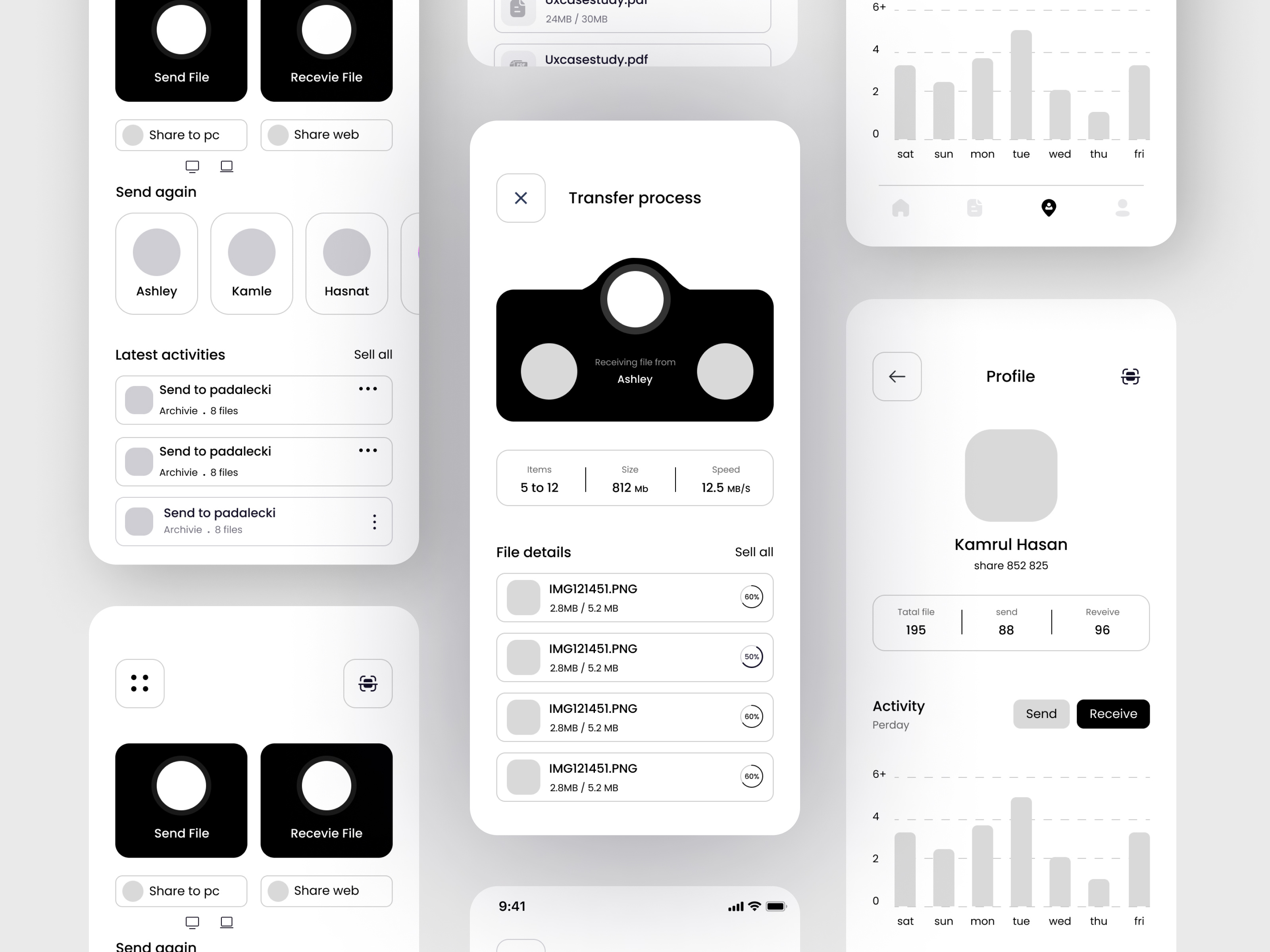 File sharing App Design by Kamrul Hasan on Dribbble