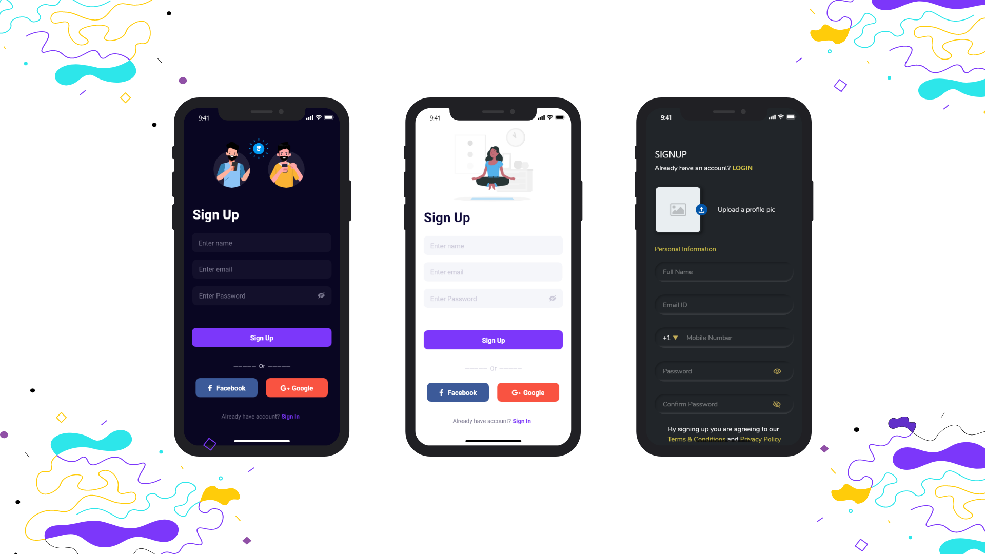 Signup_DailyUi_Task_#01_Day#Daily UI by Sonia on Dribbble