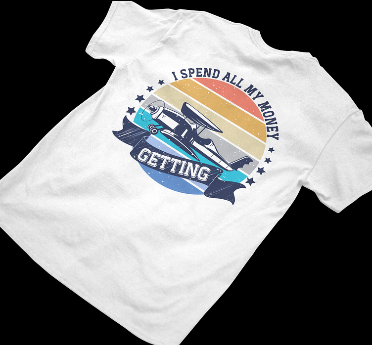 Airplane T-Shirt Design | Pilot T-Shirt Design | Plane Tee by Mousumi ...