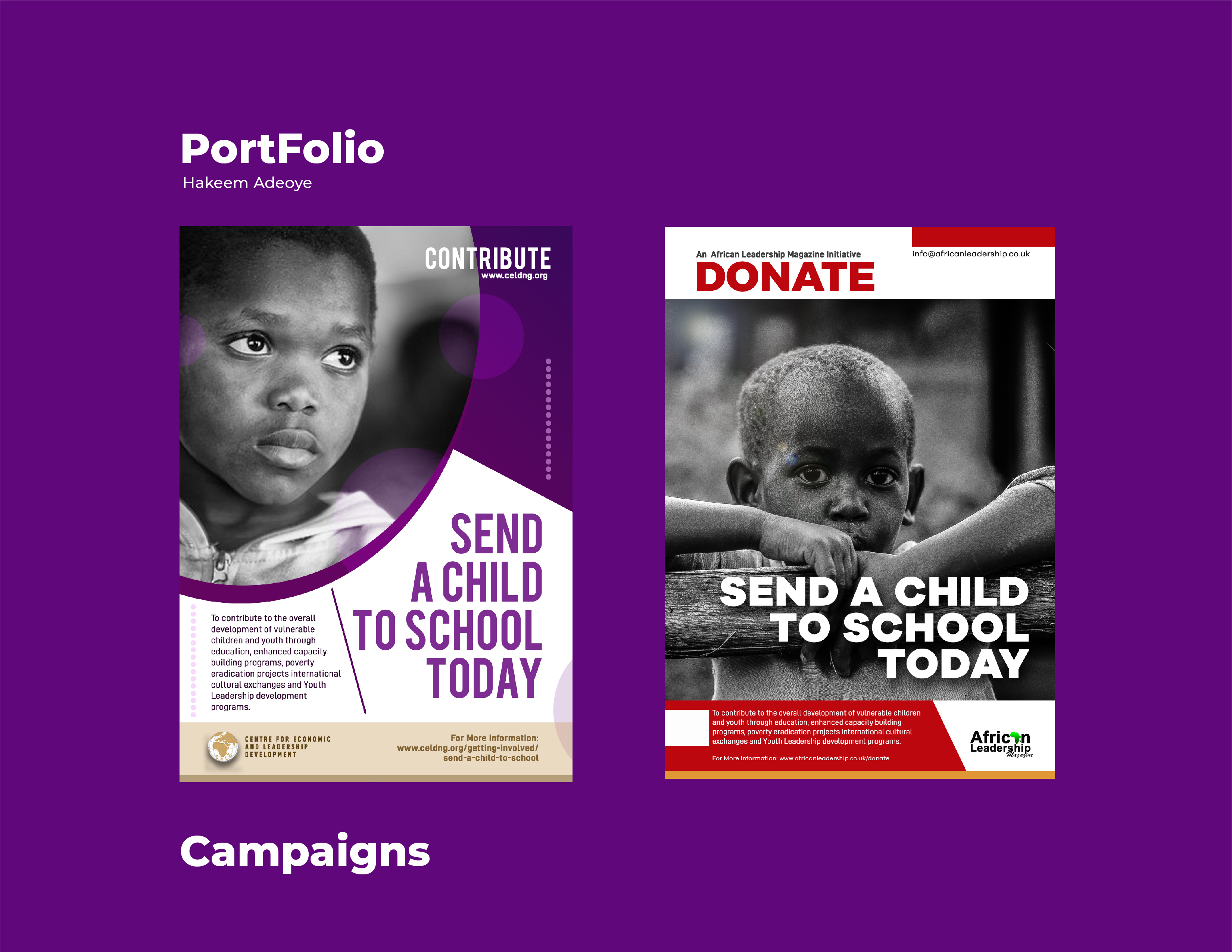 Donation campaign by Hakeem on Dribbble