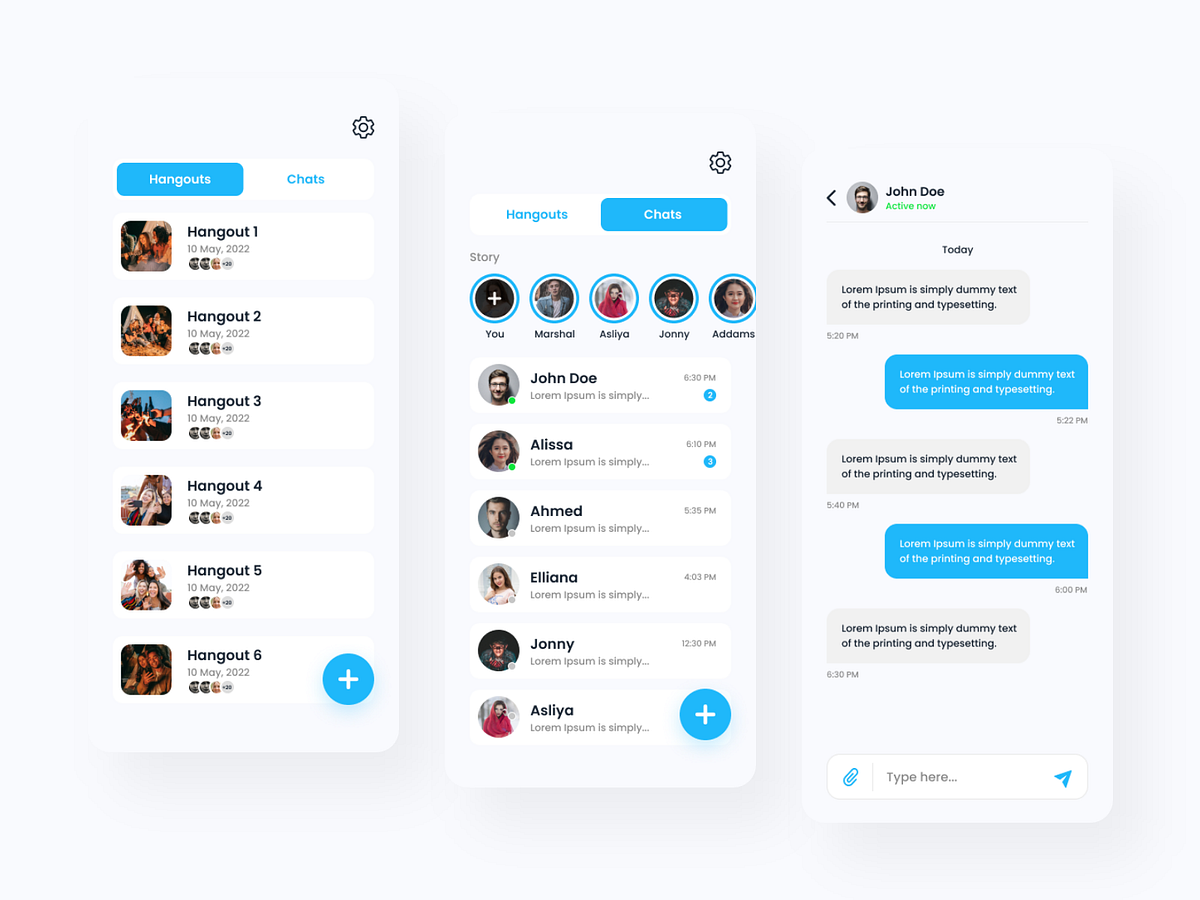 Chatting Mobile App by Masum Ahammad on Dribbble