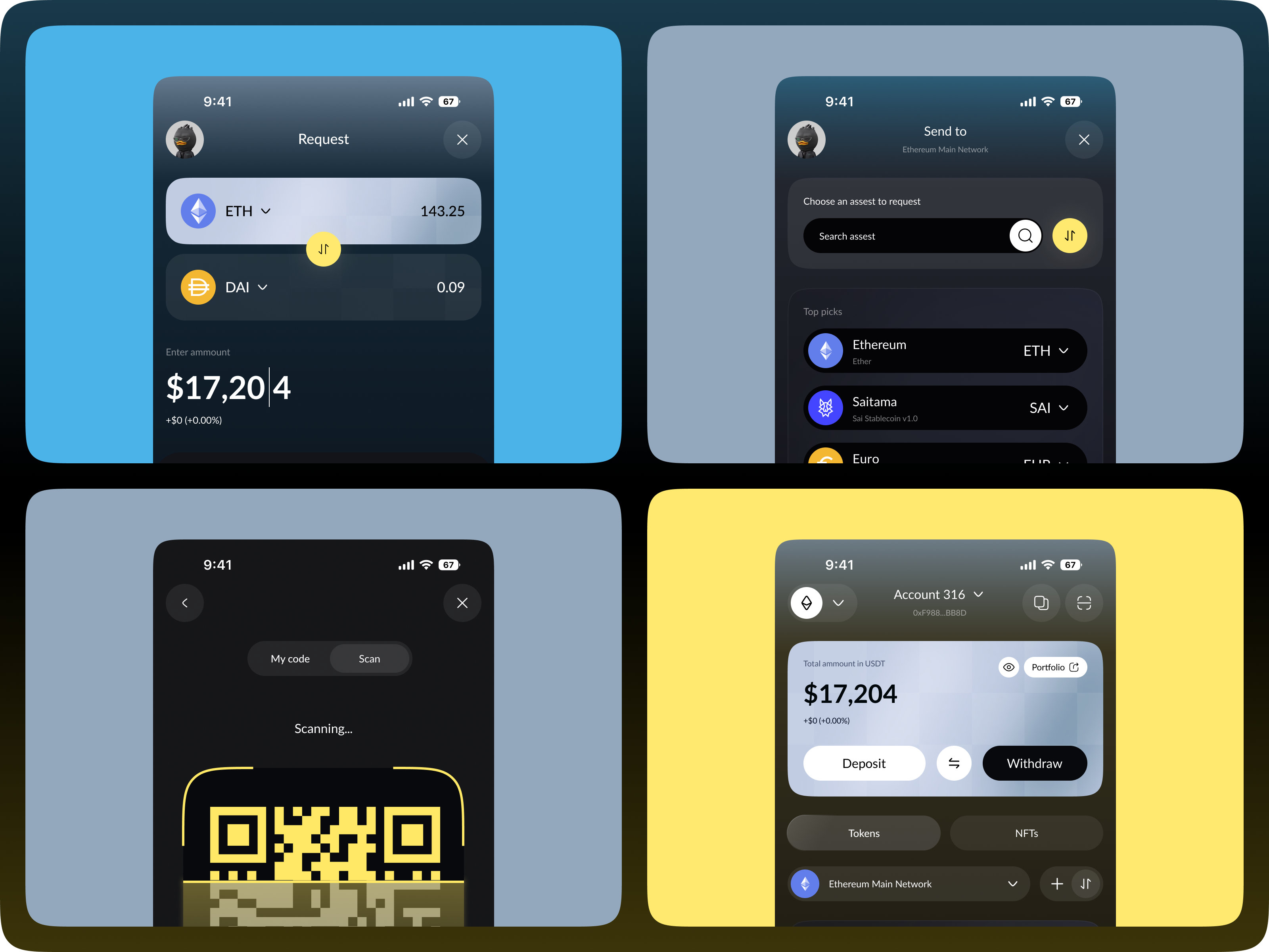 Blockchain Wallet App Design by Naimur Rahman on Dribbble