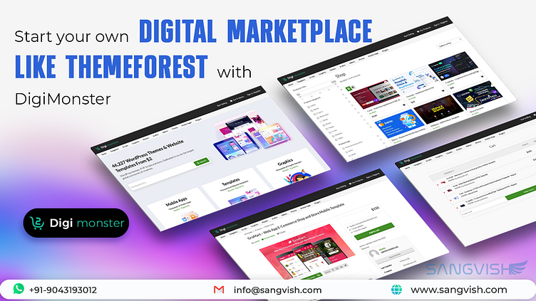 Sangvish - Themeforest clone script by Sangvish Technologies on Dribbble