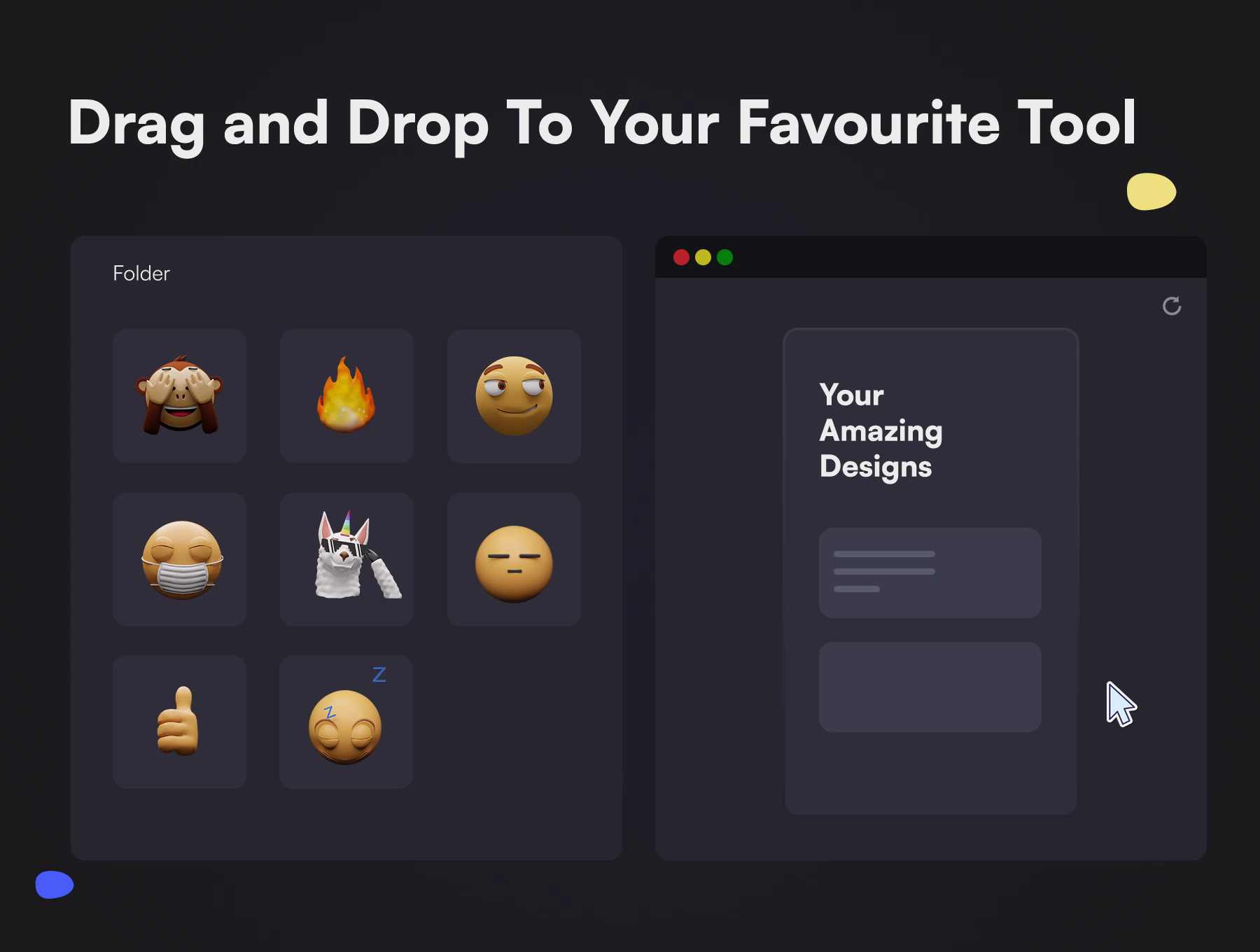 Drag and drop emoji to your favorite tool by Samuel Briskar | 3D ...