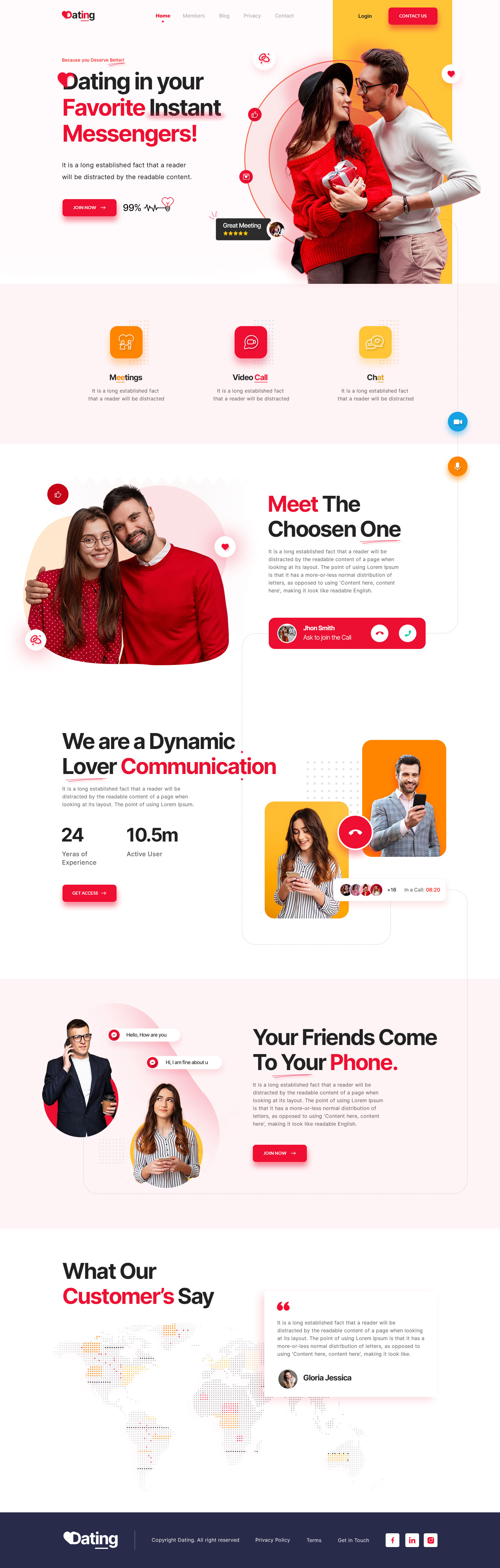 Dating Website Landing Page by Stark Edge on Dribbble