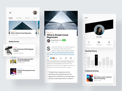 Article App Design by Rezha Aaron 🎃 for Kretya on Dribbble