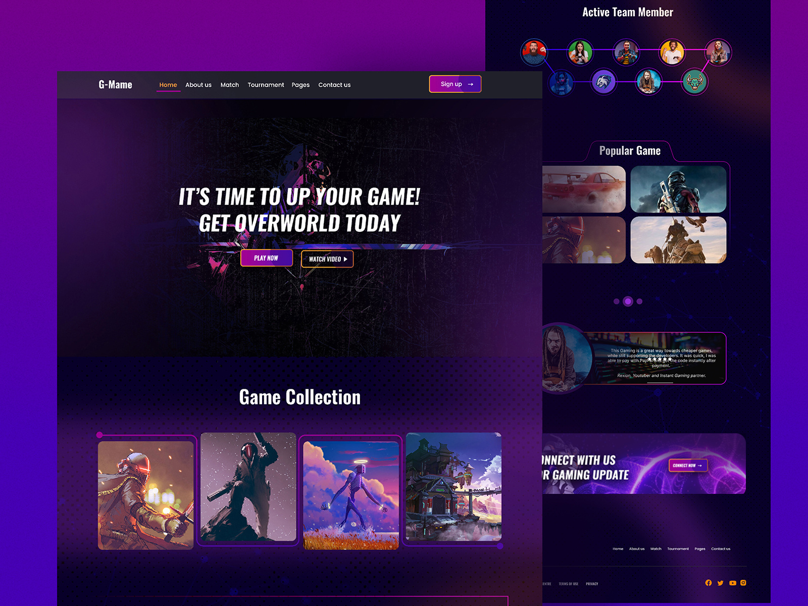 Game Streaming - Gaming Landing Page by Md Azizul Hakim on Dribbble