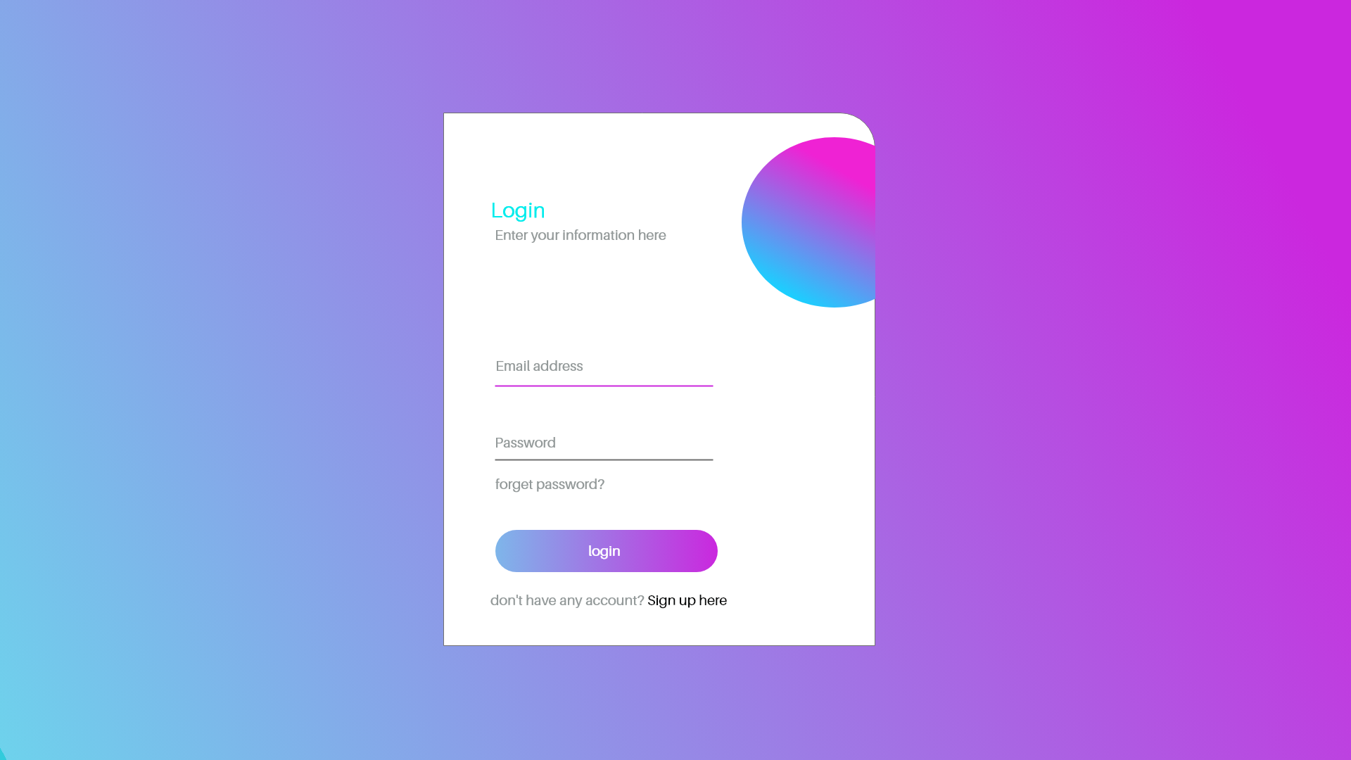 simple login page by Riggs Ico on Dribbble