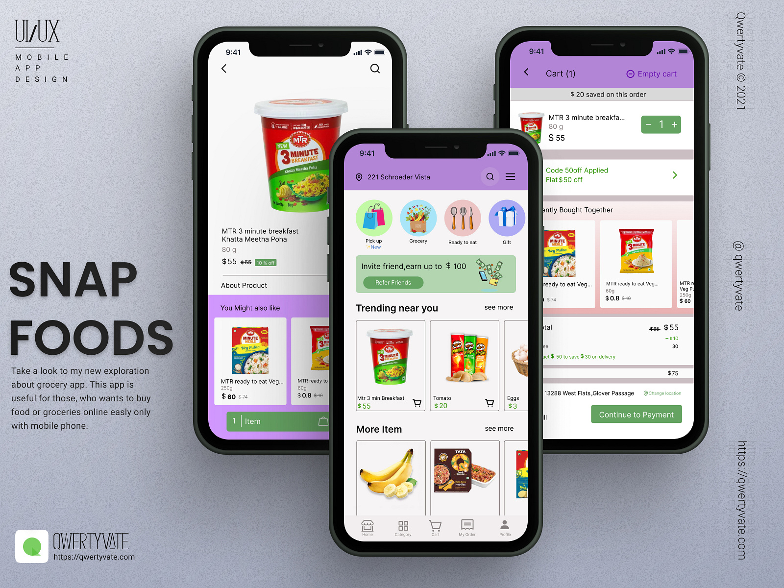Snap Foods by Qwertyvate on Dribbble