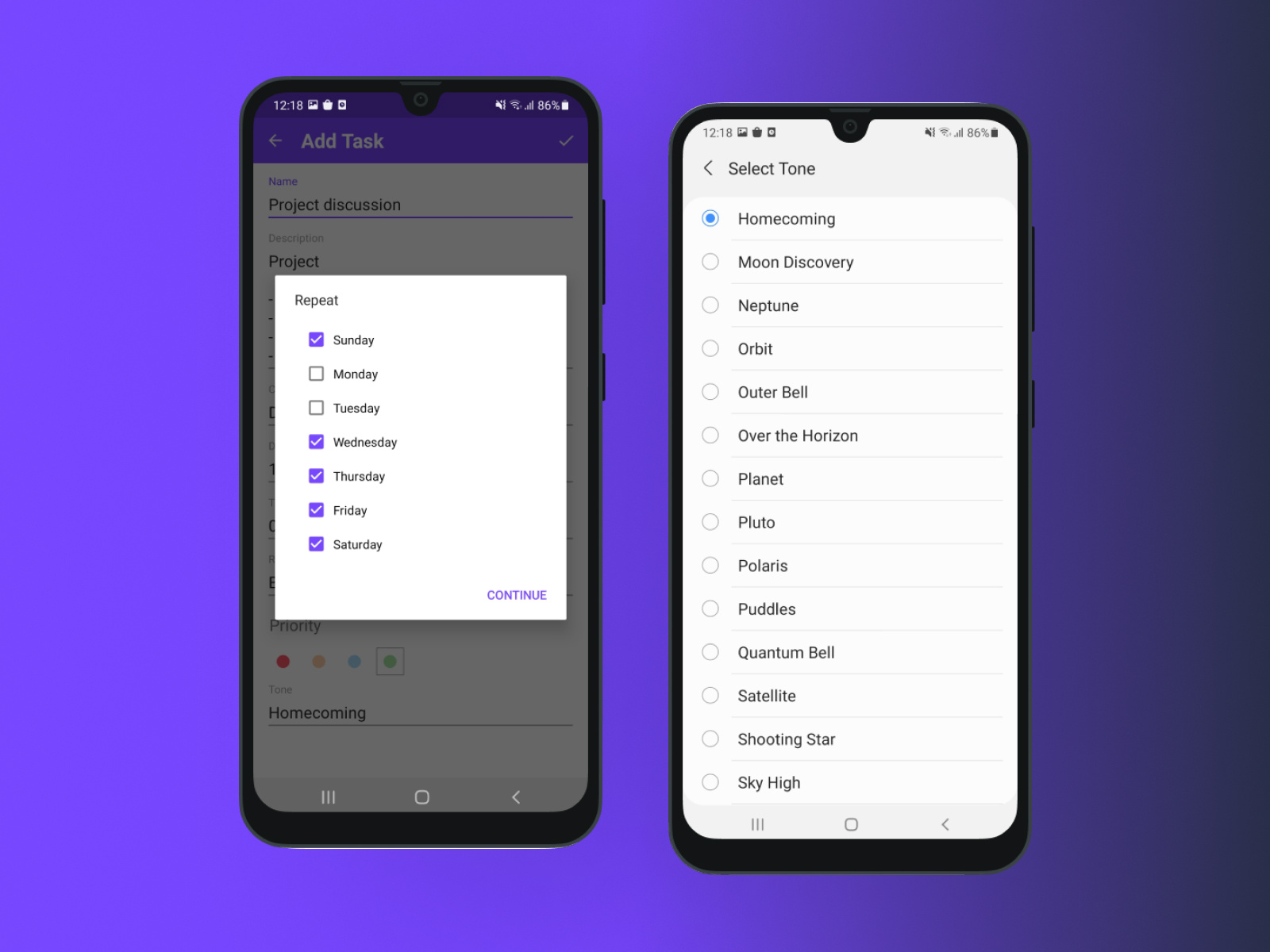 To Do List & Reminder Mobile App UI by Chirag Vadukia on Dribbble